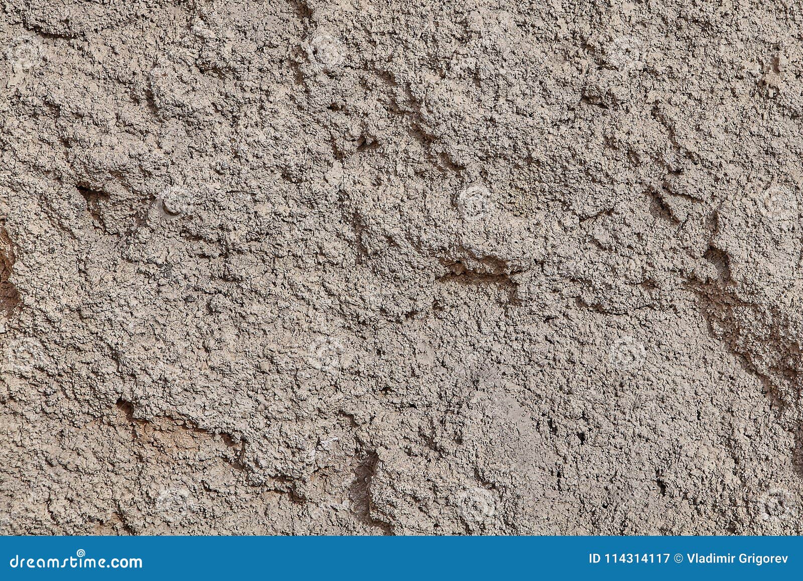A Wall with Coarse Lime Plaster of Gray Color. Stock Image - Image of ...