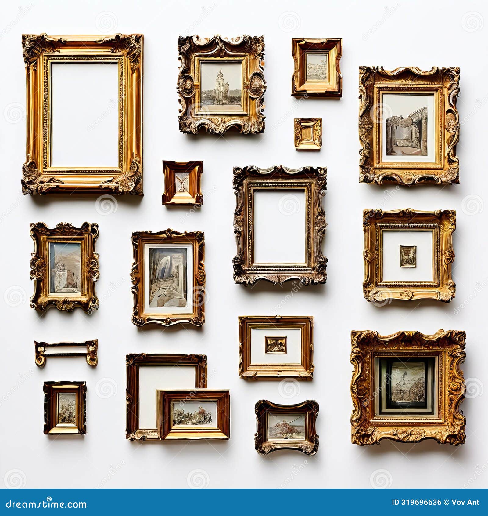 Wall Collage Frame Set a Set of Coordinating Frames Designed Fr Stock ...