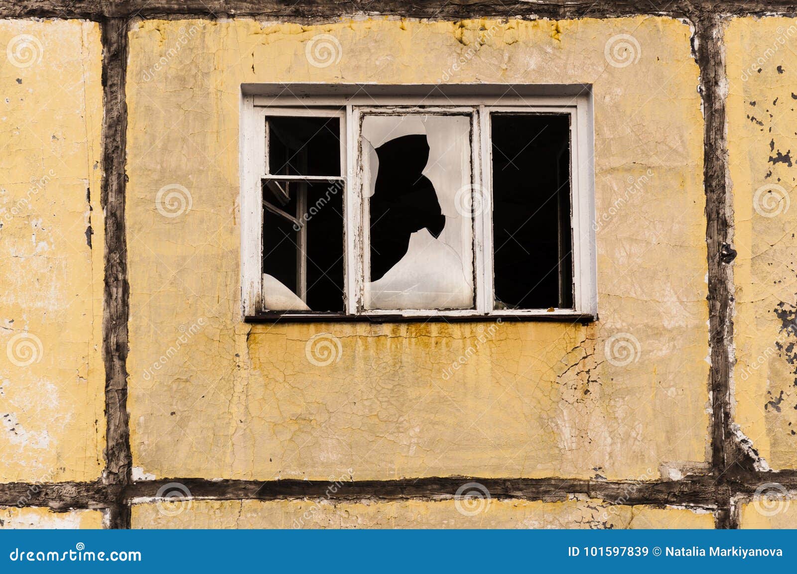 Broken window stock image. Image of windows, construction - 101597839
