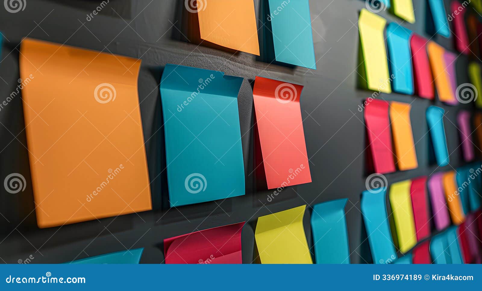 A Wall with Colored Stickers Pasted on it. a Place for Notes Stock ...