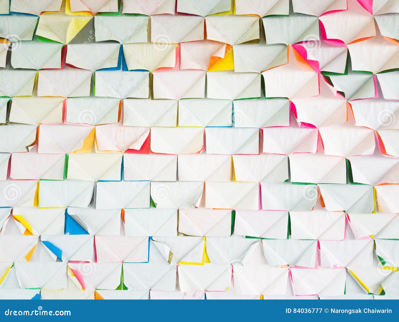 Wall with colorful paper stock image. Image of element - 84036777