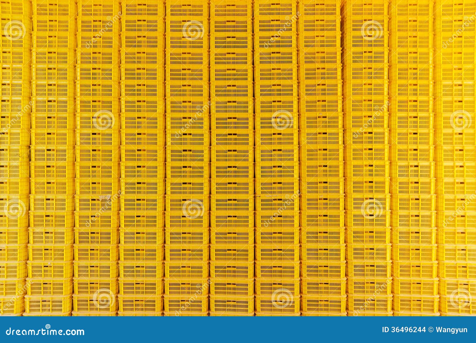 Wall Composed of a Bunch of Yellow Plastic Box Stock Photo - Image of ...