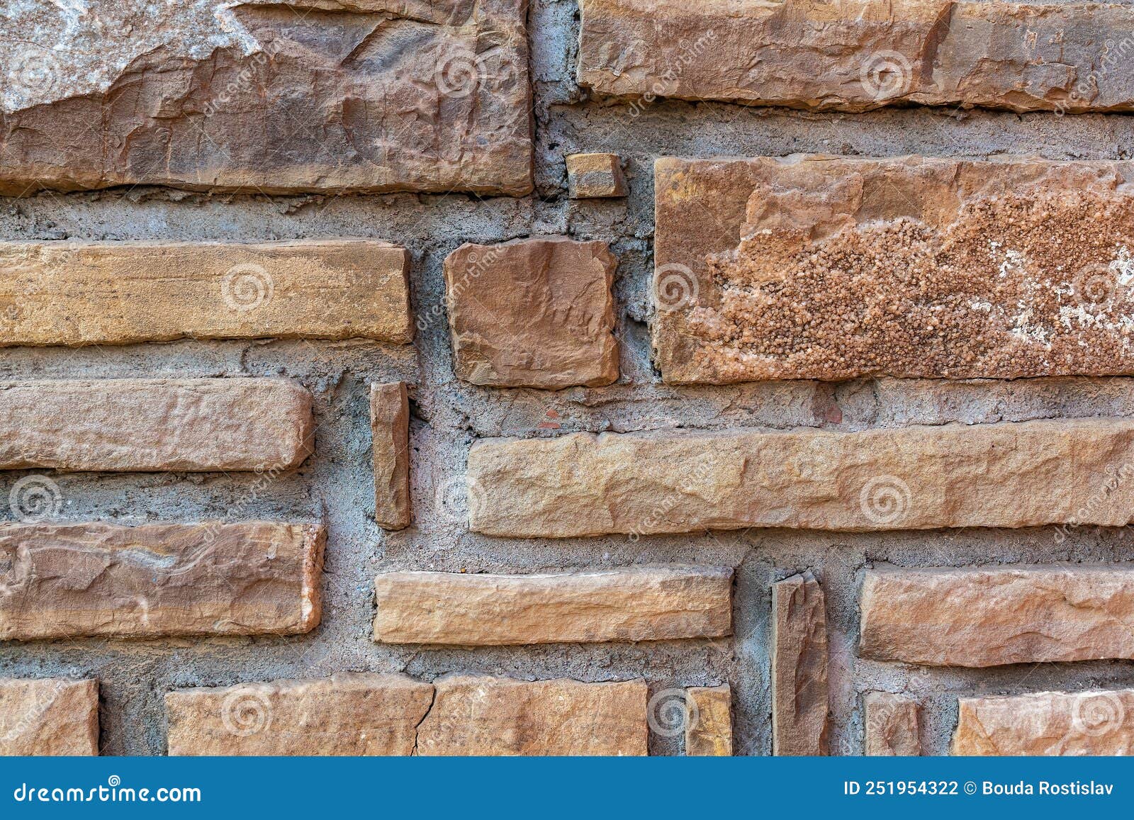Wall Composed of Rectangular Segments of Stone Stock Photo - Image of ...