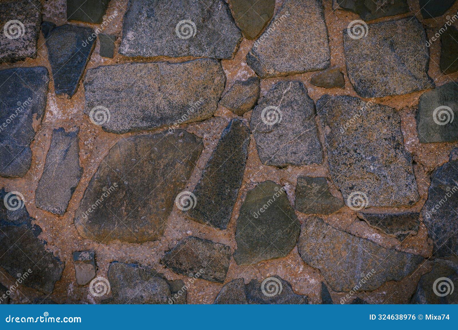 Granite Stones of Different Shapes and Colors. Wall Cladding. 1 Stock ...