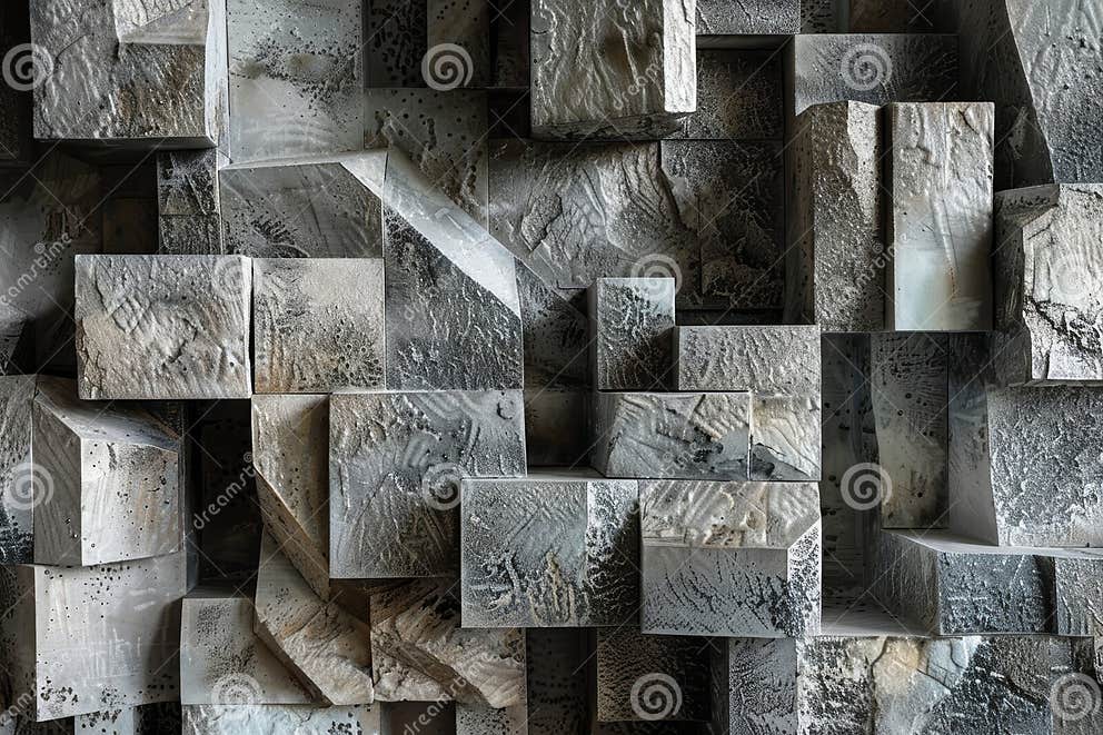 A Wall Constructed Using Blocks of Wood, Showcasing the Texture and ...