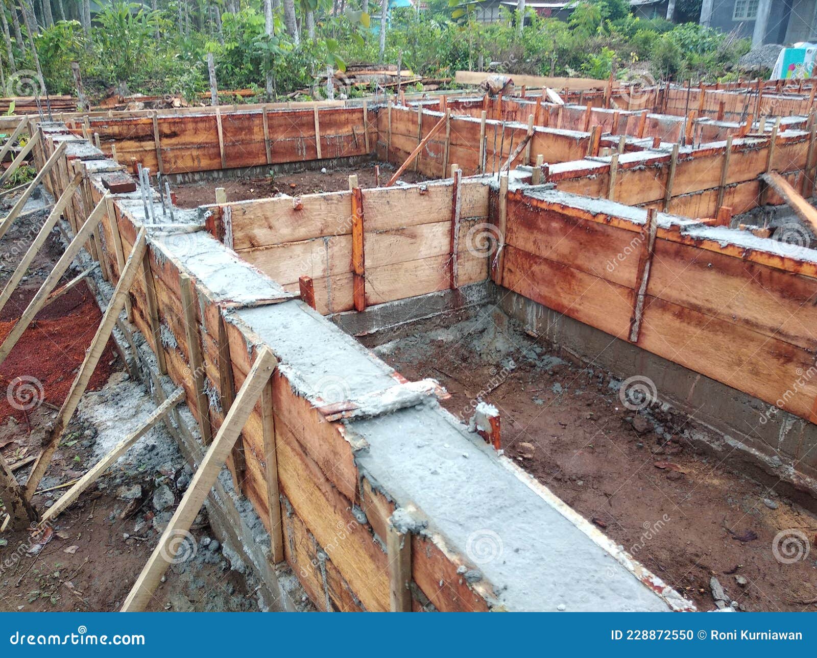 Wall Construction Framework Stock Photo - Image of construction ...