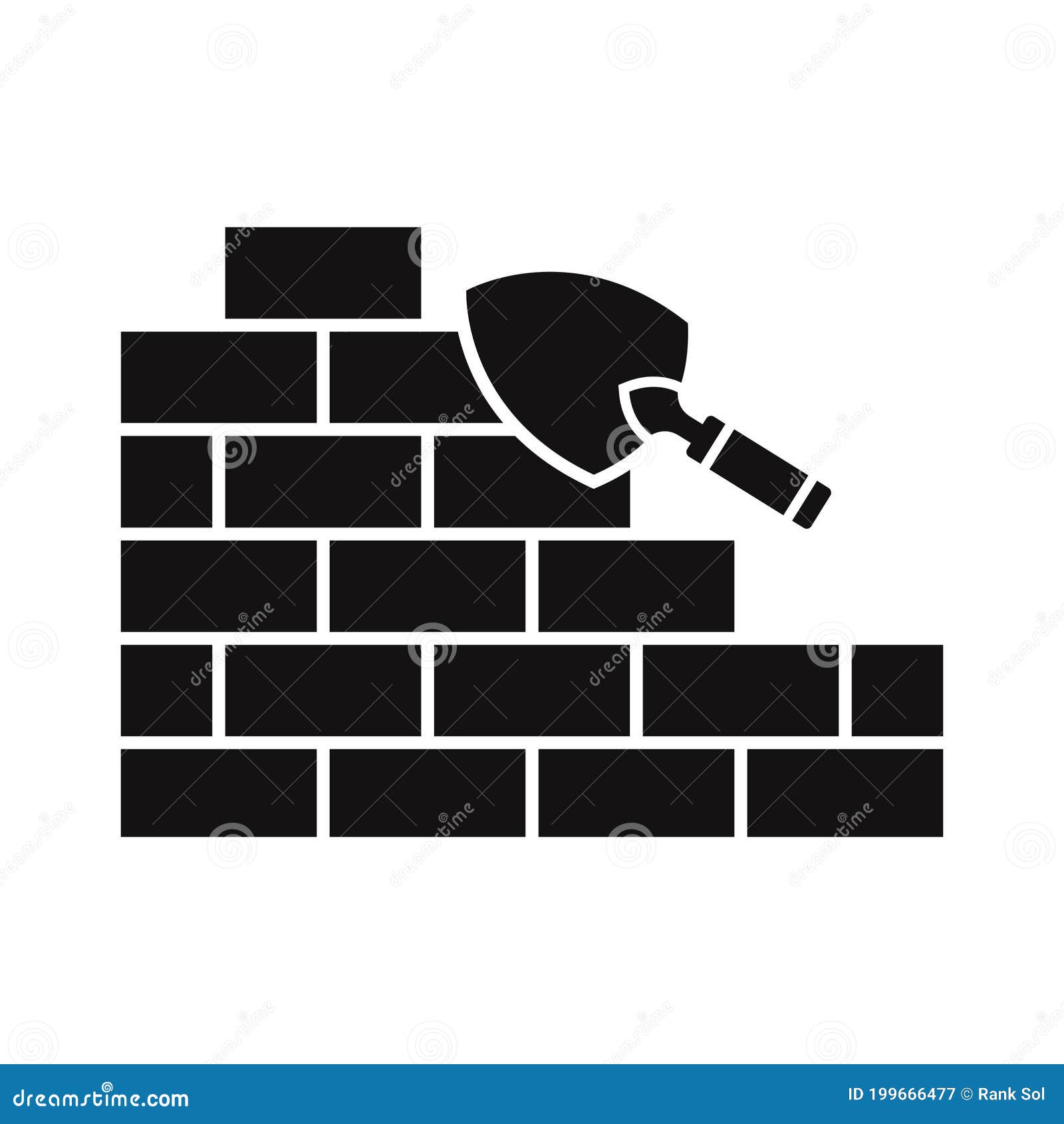 Wall Construction Vector Icon Which Can Easily Modify or Edit Stock ...