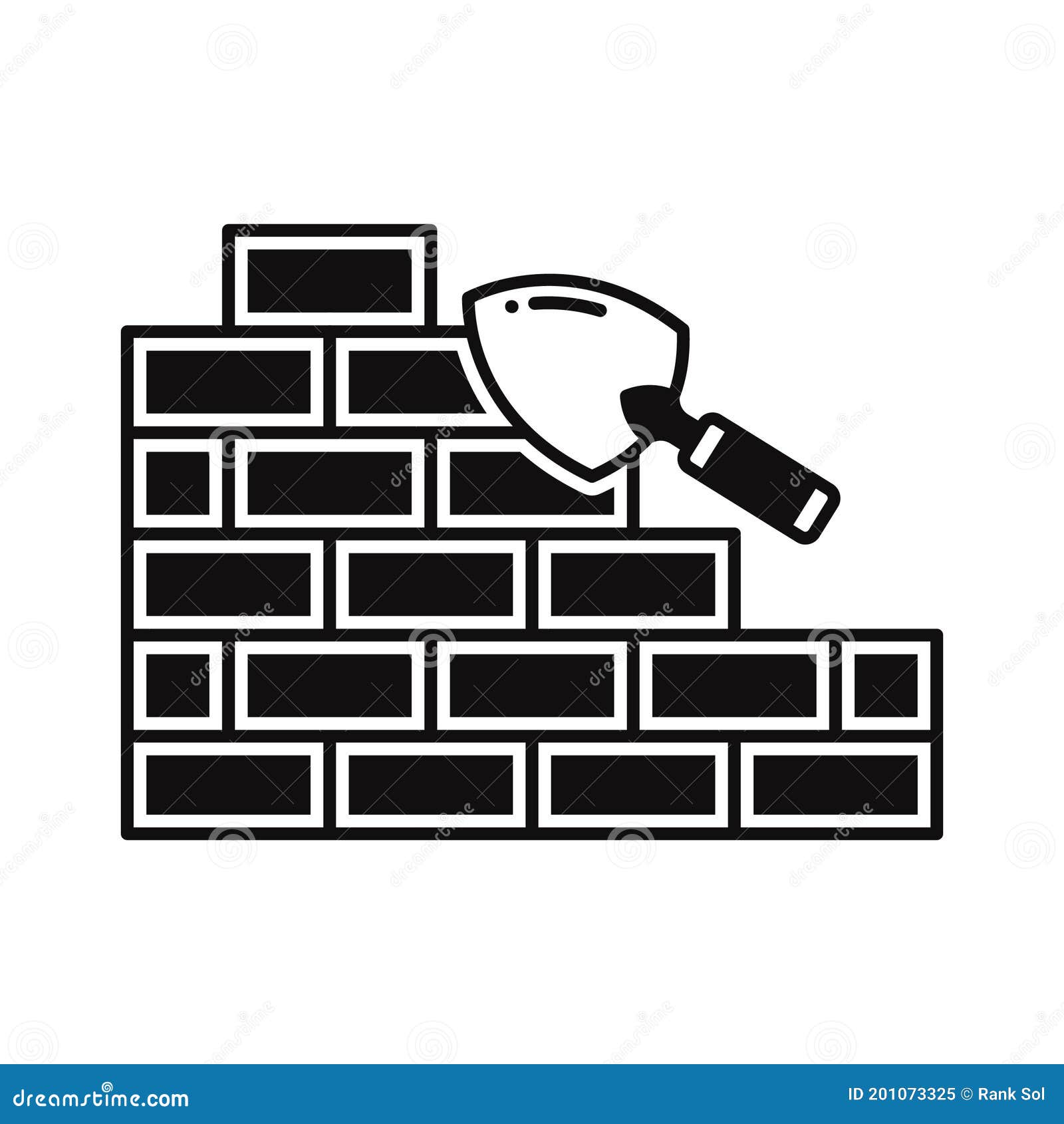 Wall Construction Vector Icon Which Can Easily Modify or Edit Stock ...