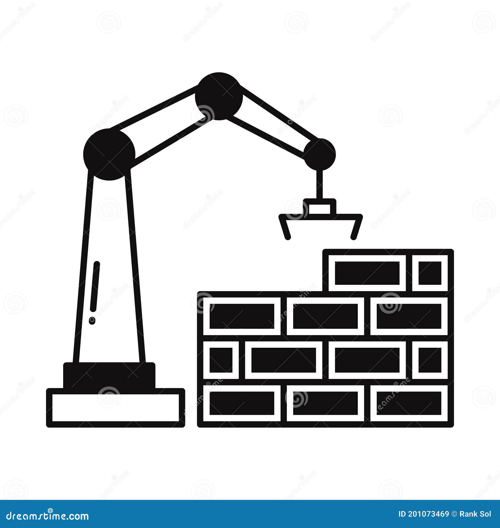 Wall Construction Vector Icon Which Can Easily Modify or Edit Stock ...