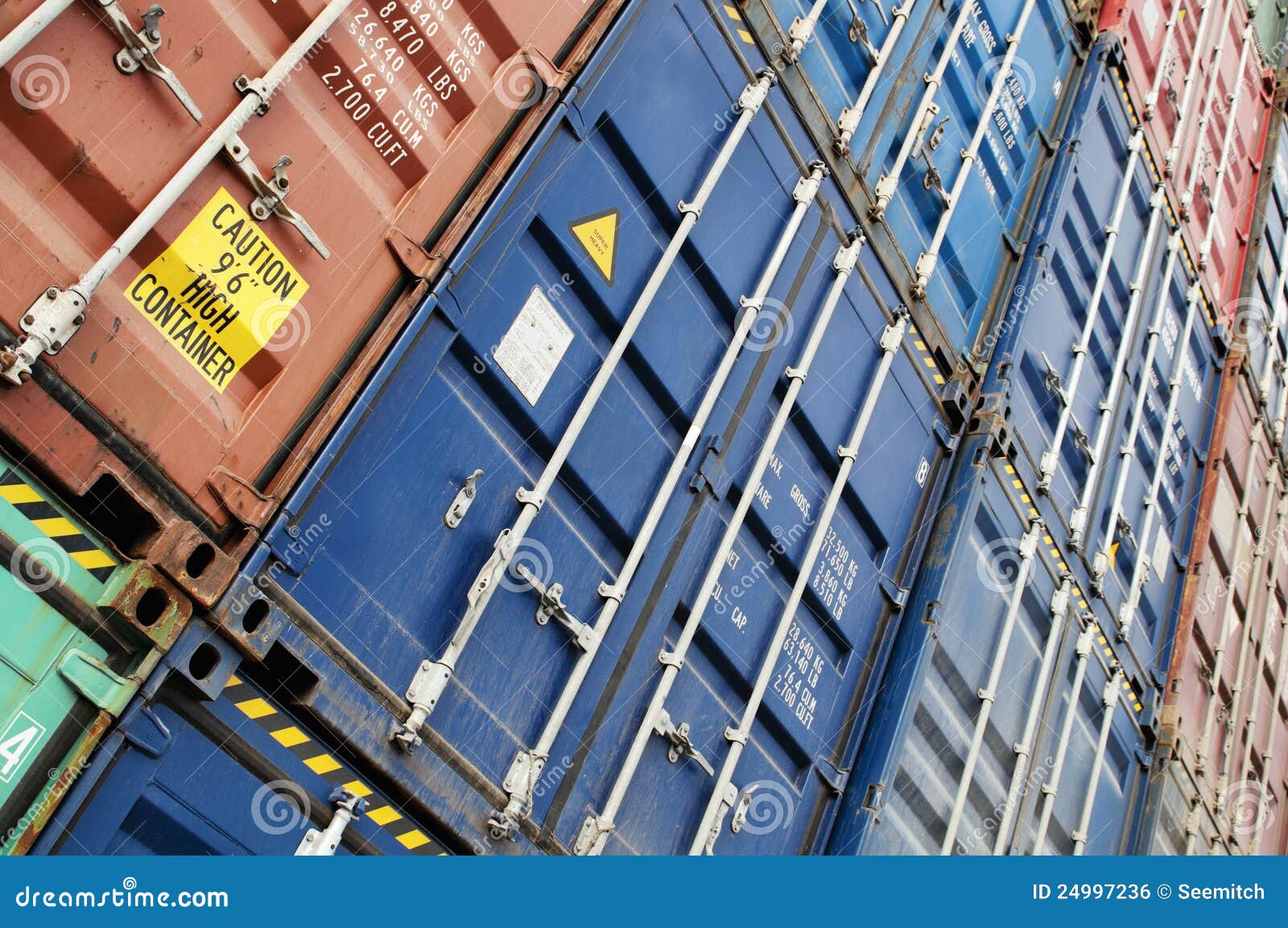 Wall of containers stock photo. Image of metal, freight - 24997236