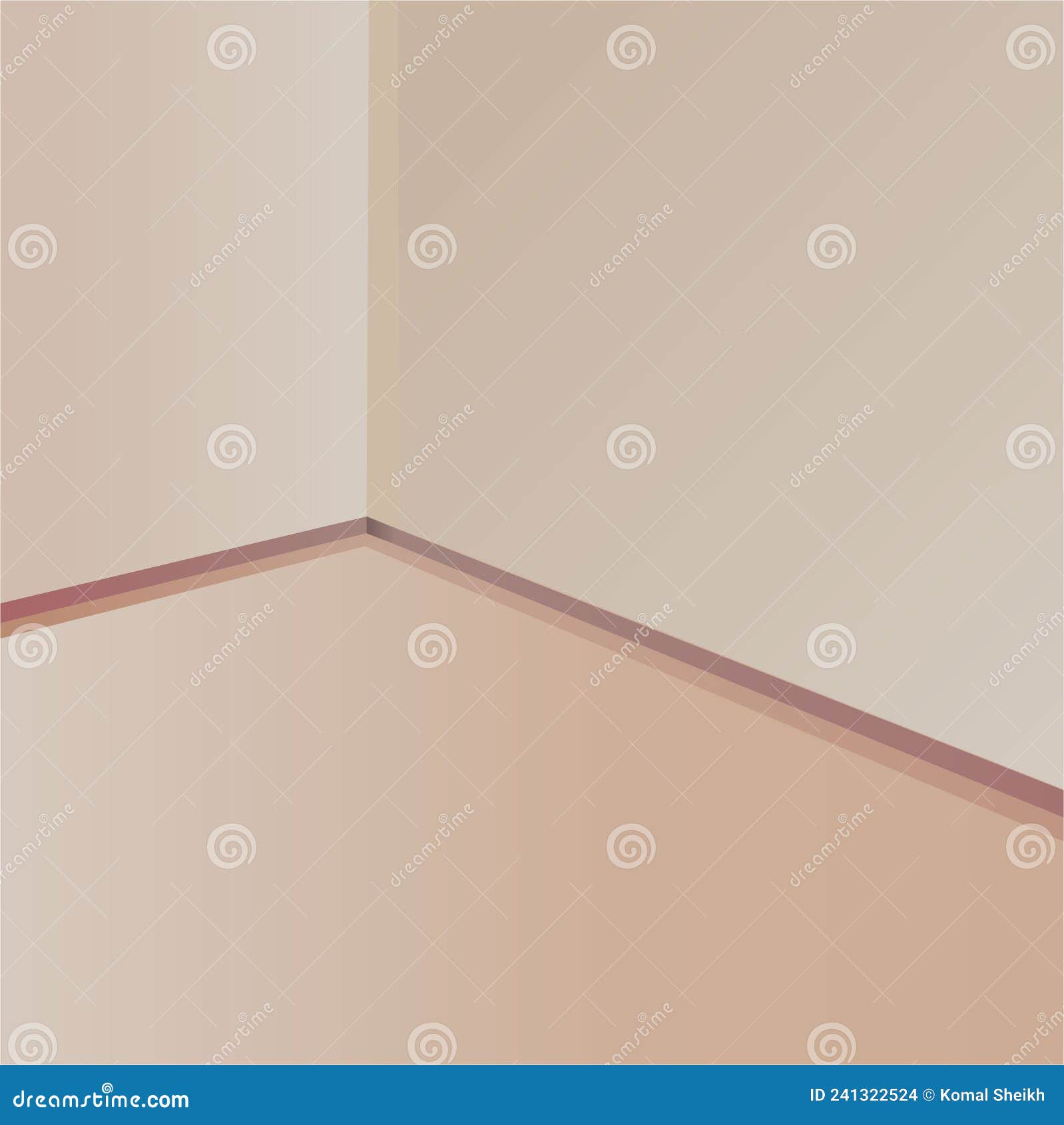 Wall Corner Illustration Empty Room Design Background Vector Art Stock ...