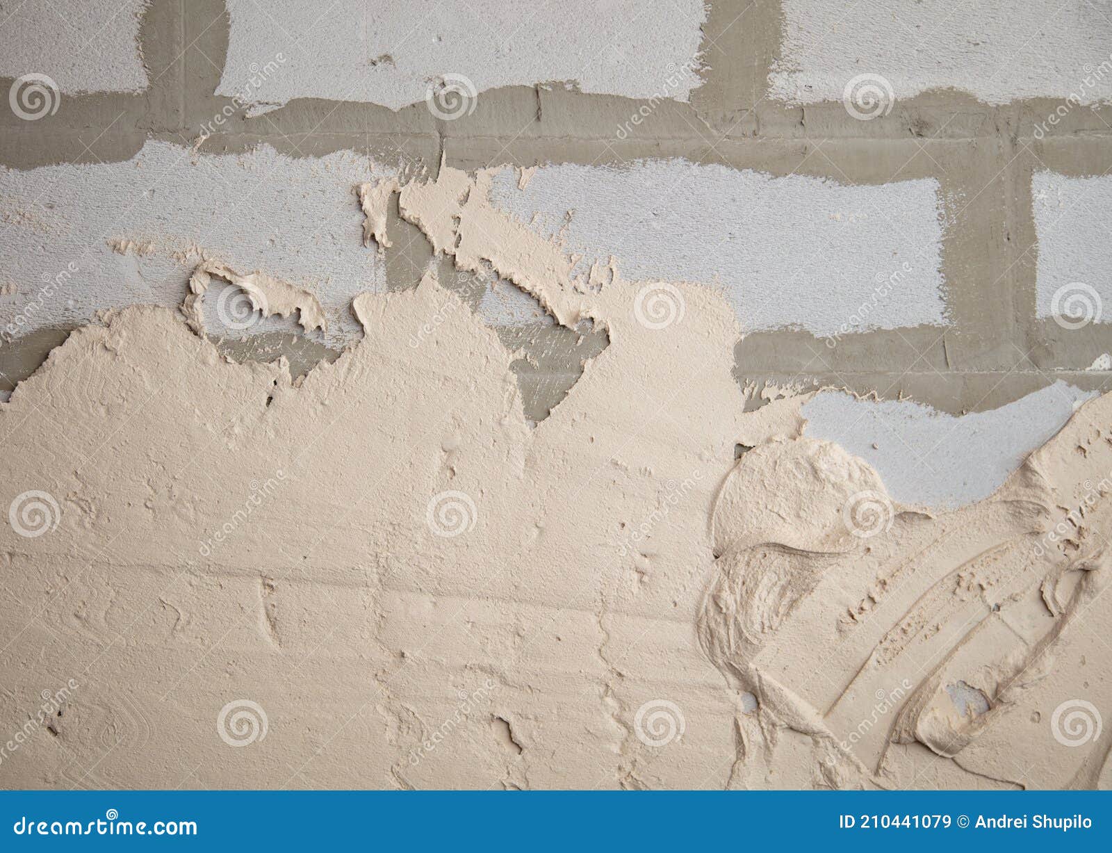 Wall Covered with Plaster As an Abstract Background Stock Image - Image ...