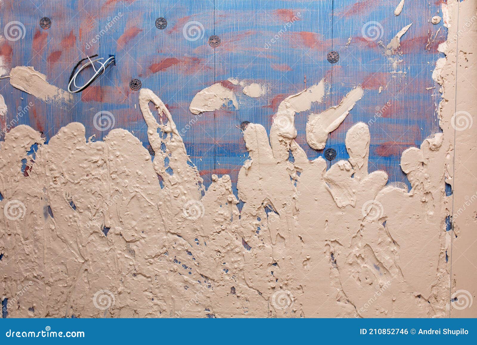 Wall Covered with Plaster As an Abstract Background Stock Photo - Image ...