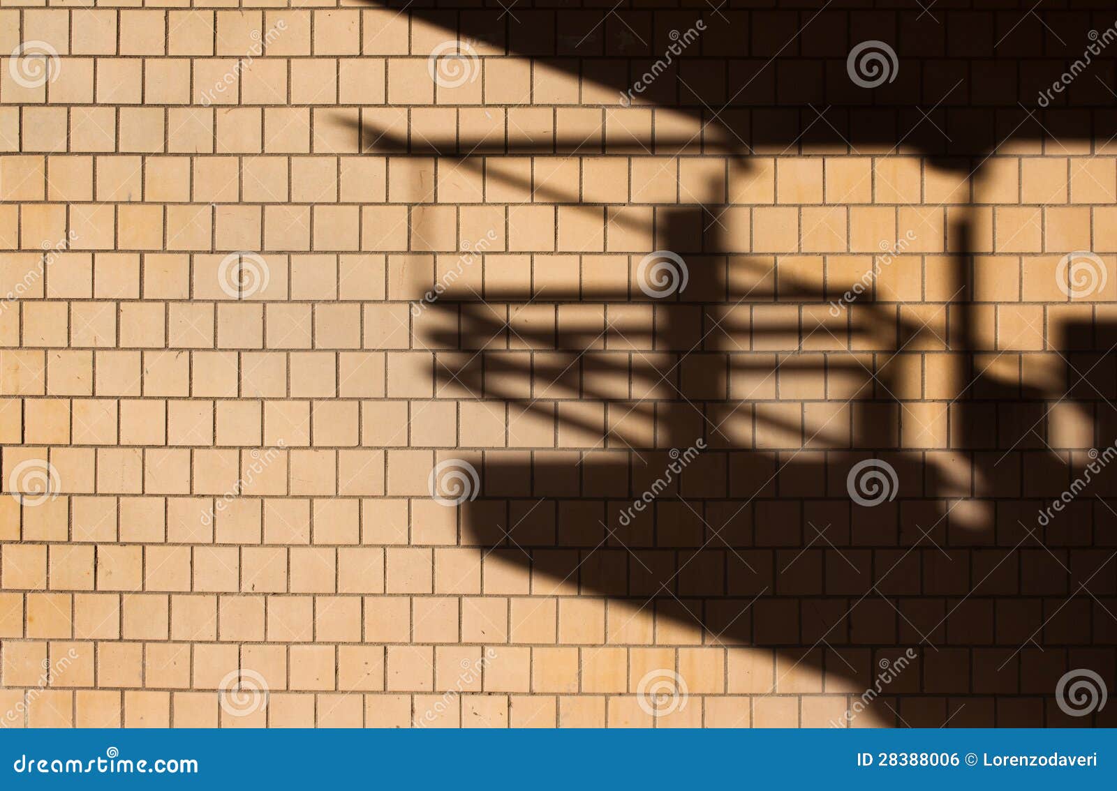Wall Covered with Tiles and Shadow Stock Photo - Image of tiles ...