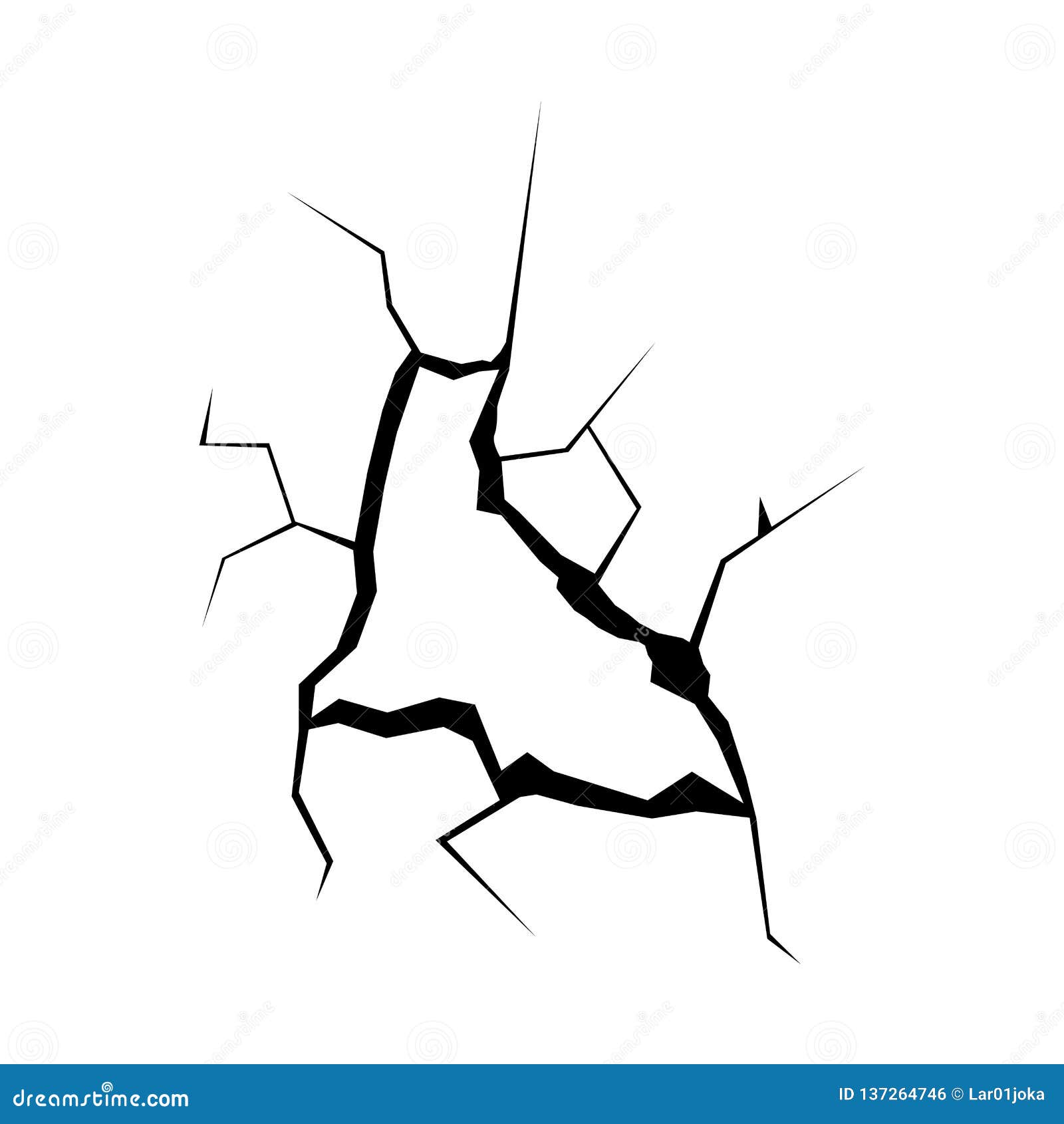 Wall Crack Image Cartoon Vector | CartoonDealer.com #137264913