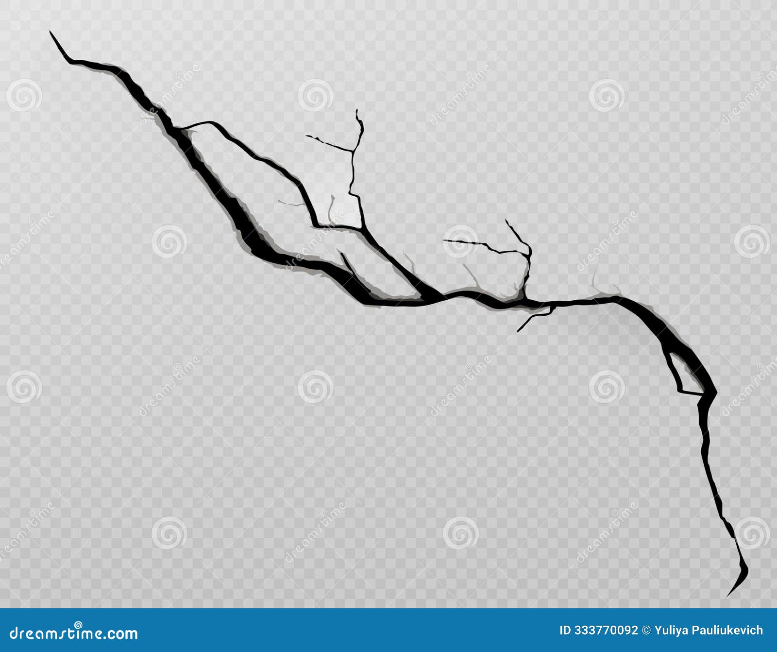 Wall Crack Texture. Broken Ground Line Effect Stock Vector ...