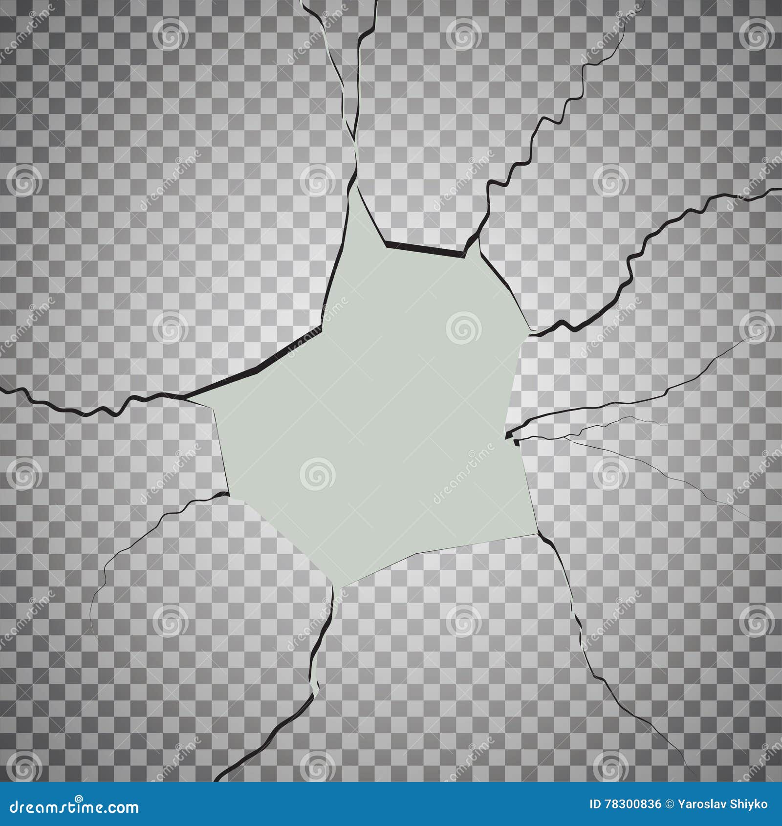 Wall Cracks on Checkered Background. Stock Vector - Illustration of ...