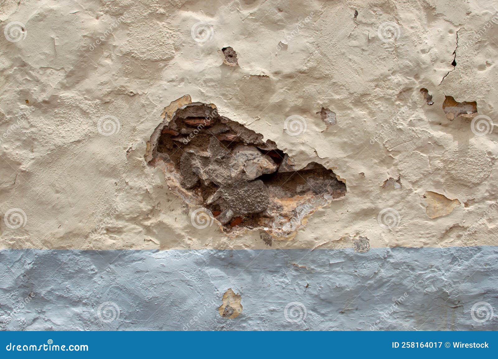 Wall with Cracks and Scratches Stock Image - Image of brick, building ...
