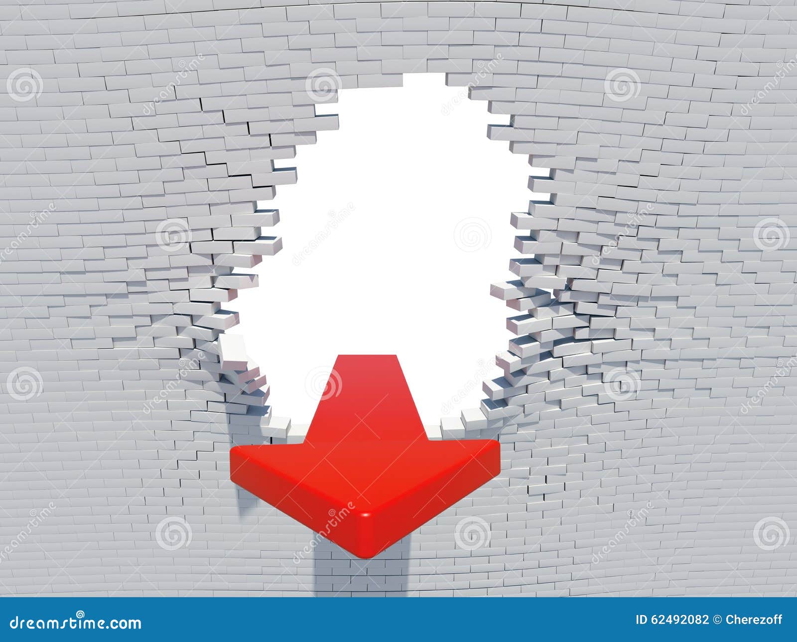 Wall crash arrow stock illustration. Illustration of cursor - 62492082