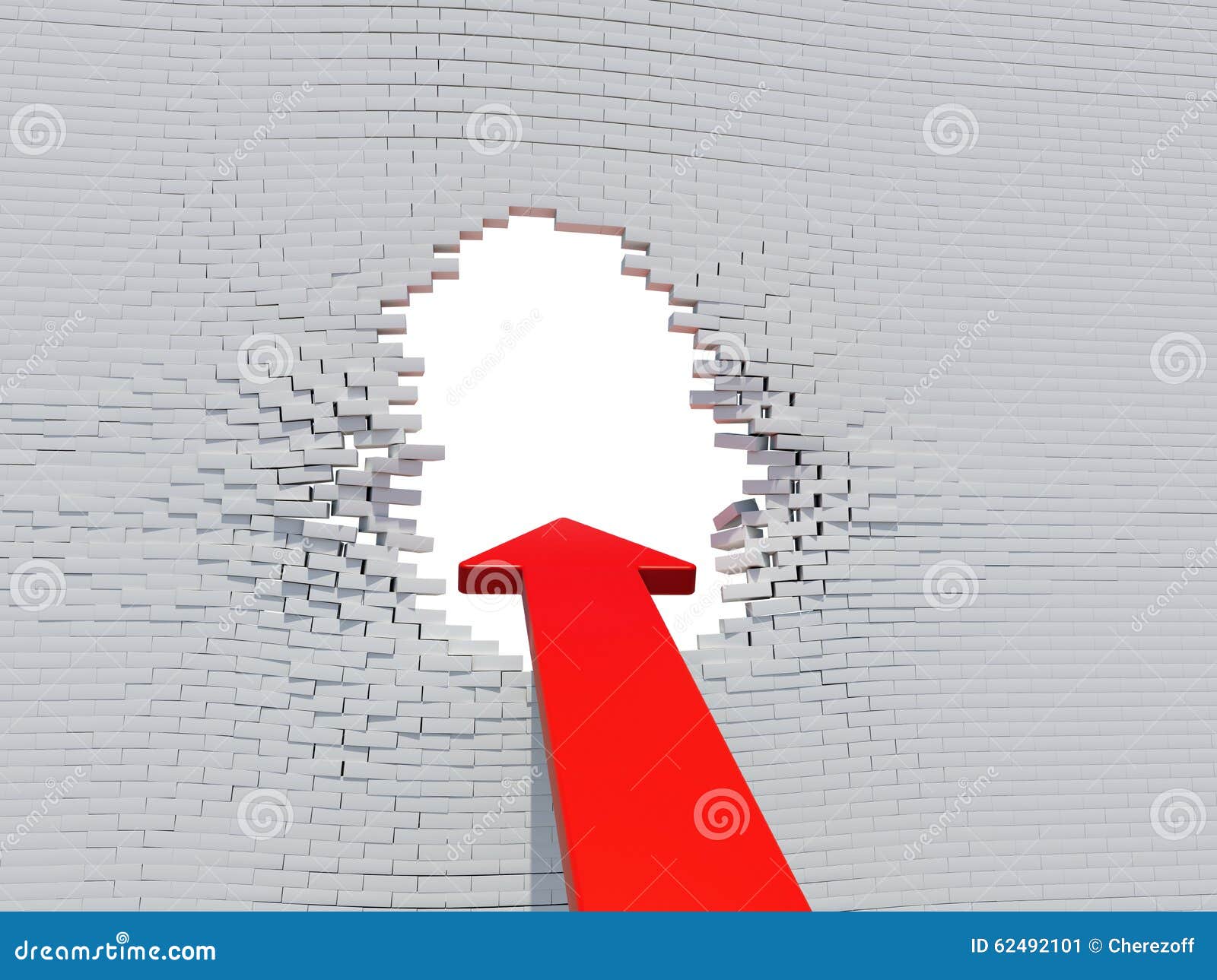 Wall crash red arrow stock illustration. Illustration of collection ...