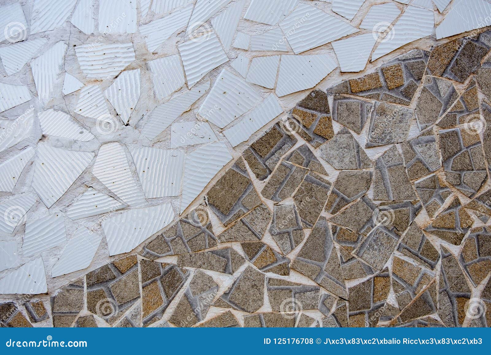 Wall with Cut Out Pieces of Tile. Stock Photo - Image of wall, brick ...