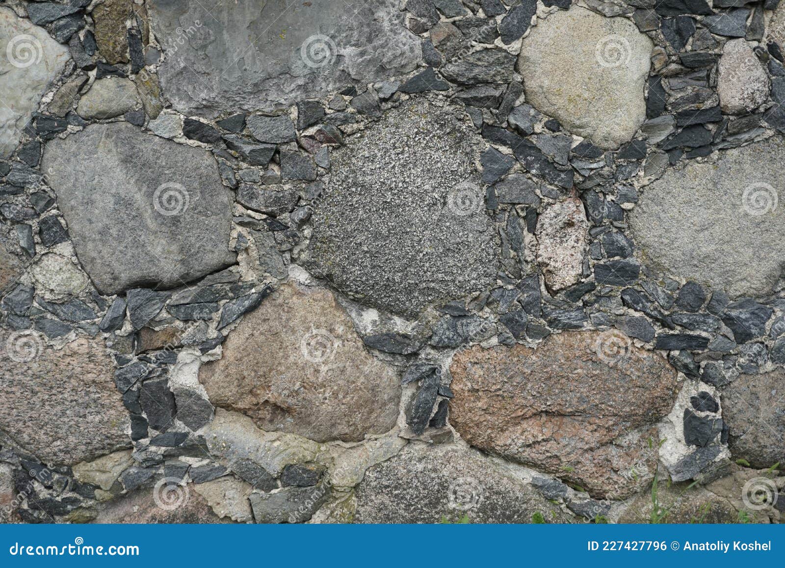 A Wall of Cut Stone. Granite. Dough. Surface Stock Photo - Image of ...