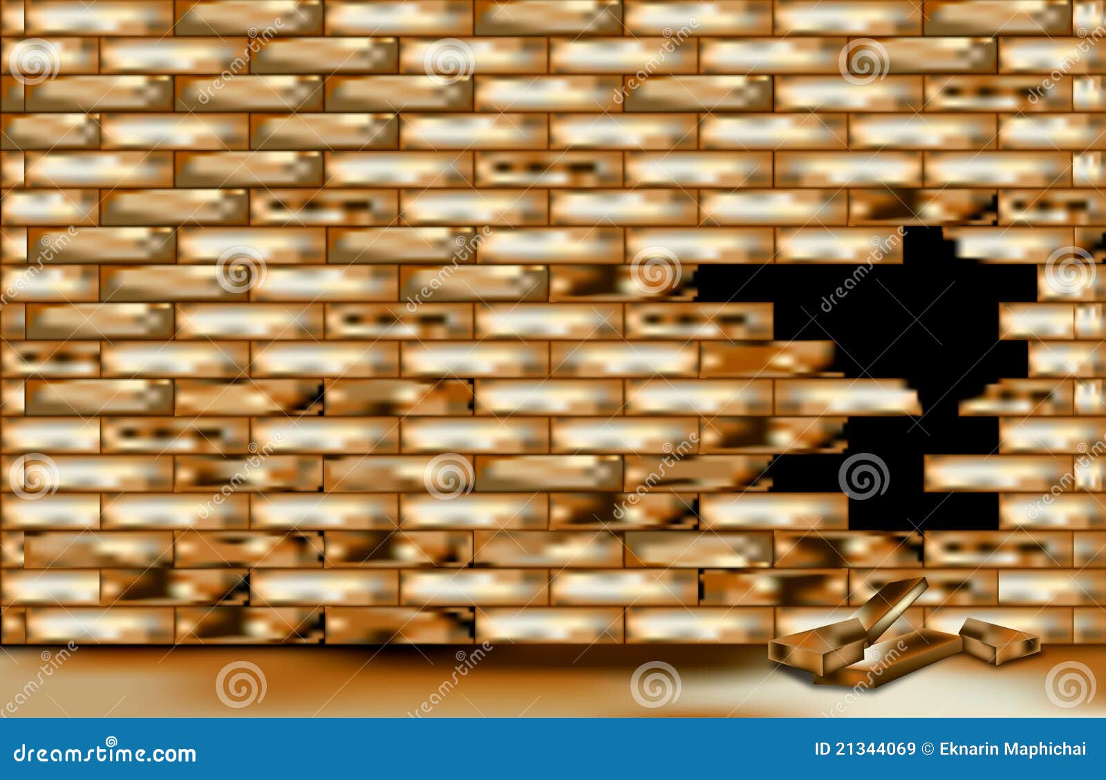 Wall damage for background stock illustration. Illustration of plaster ...