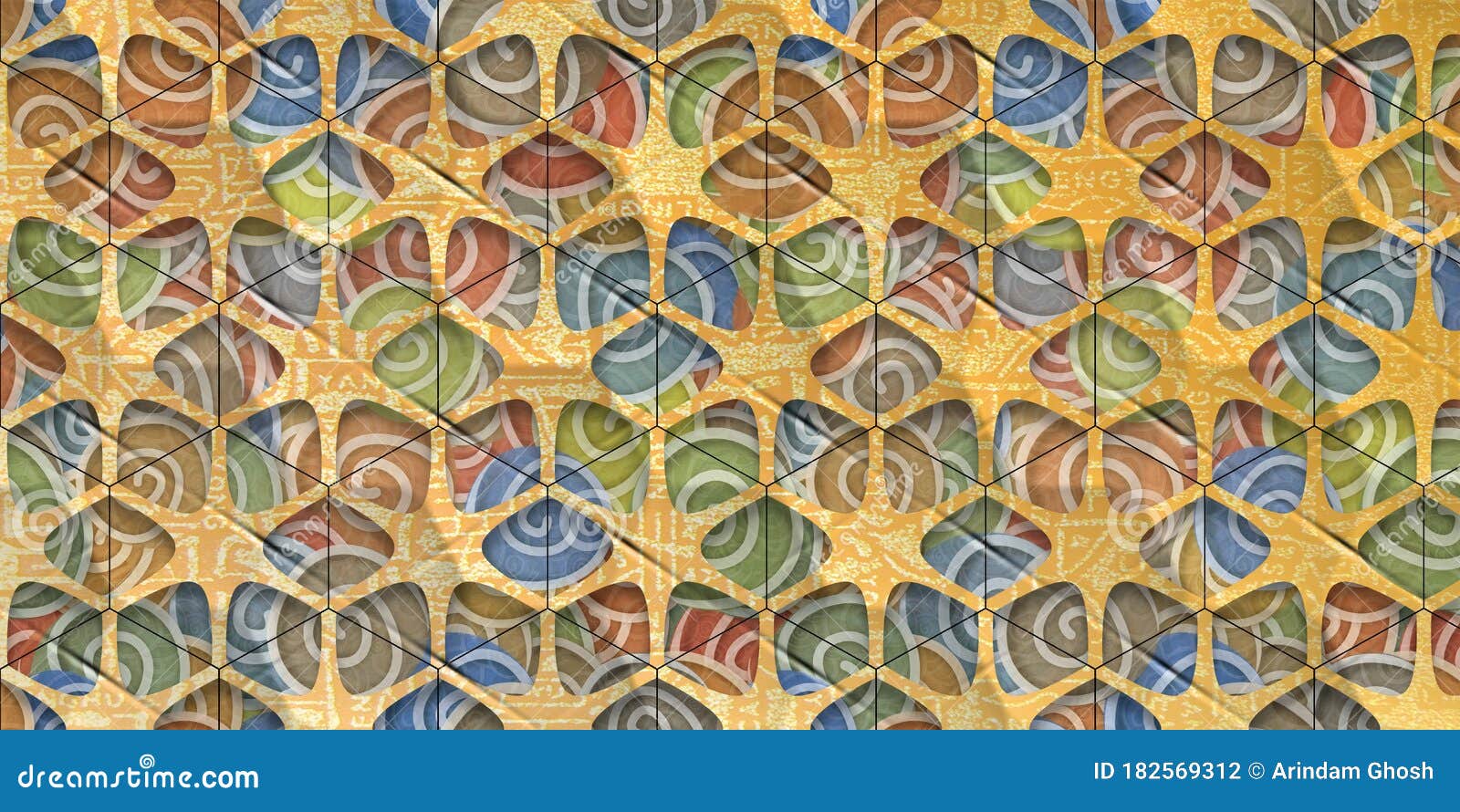 Wall Decor Tile Seamless Pattern Design Ceramic Chinese Blended 3d ...