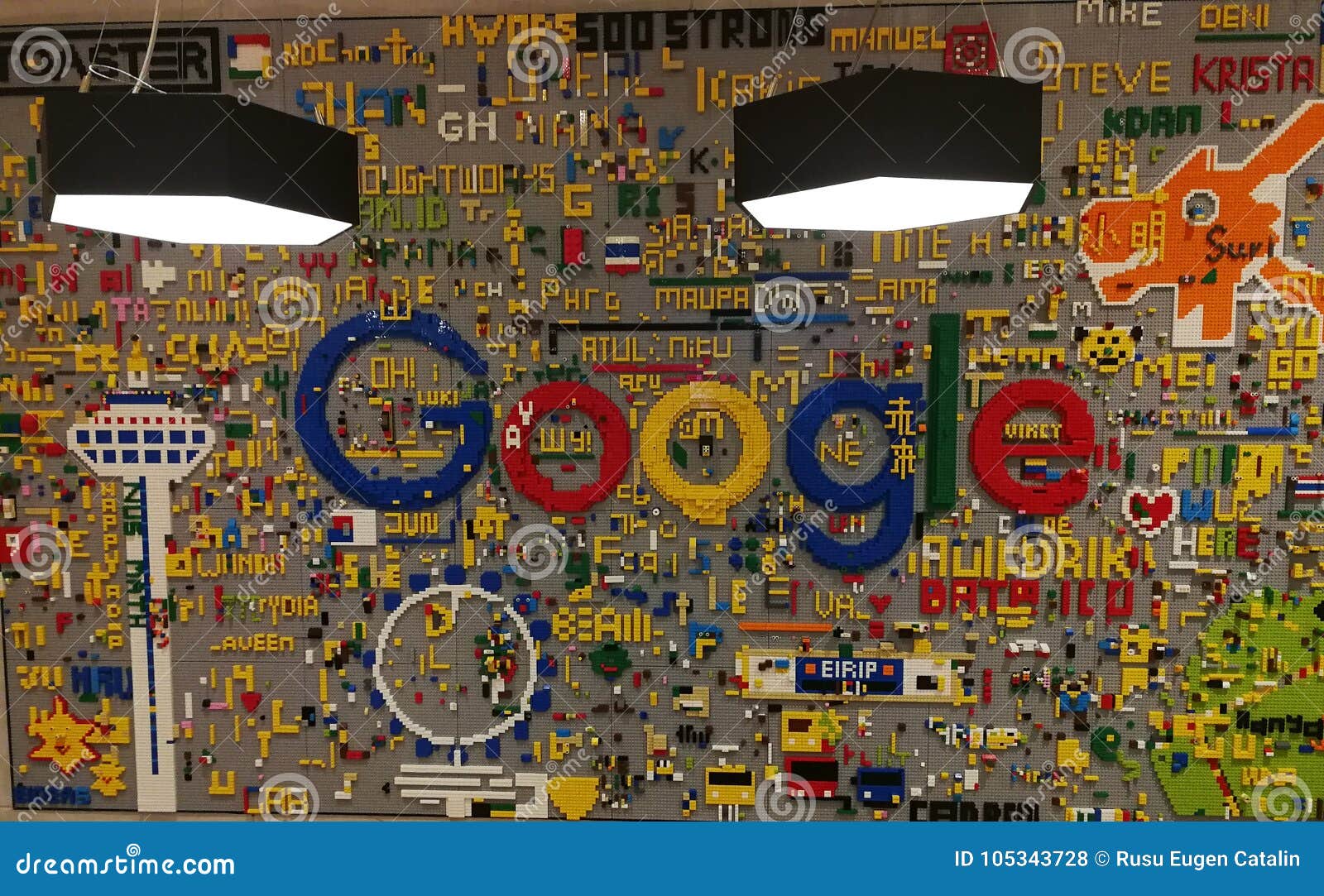 Wall Decorated with the Google Logo in Lego Pieces Editorial Stock ...