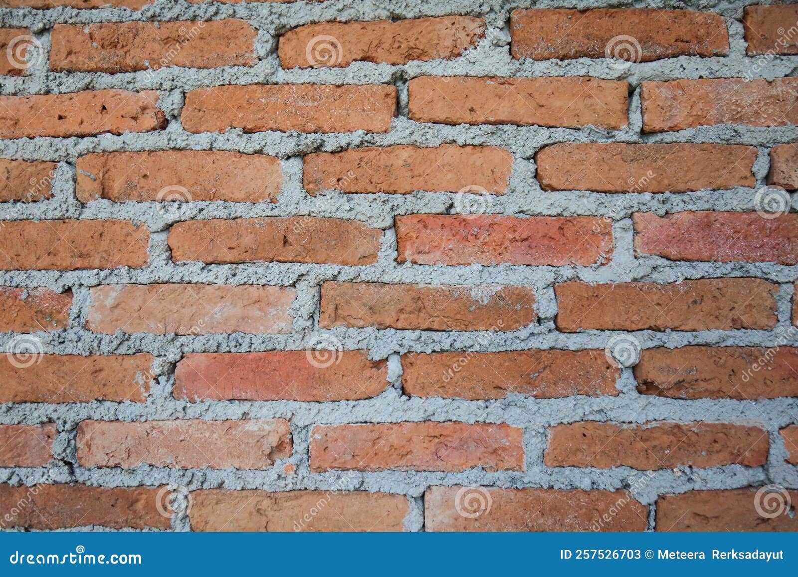 Wall Decoration: Red Brick Blocks and Bare Cement Mixed Together Stock ...