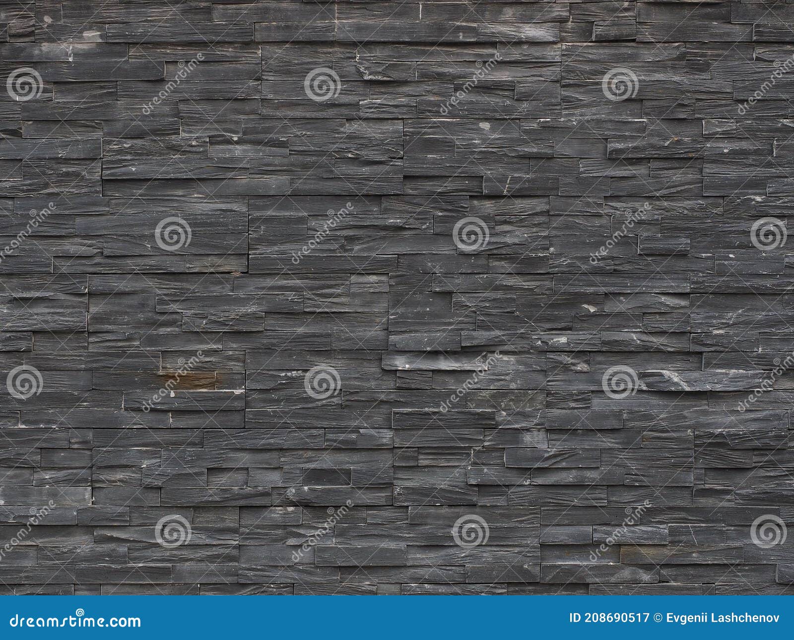 Wall with Decorative Dark Gray Rough Tiled Cladding. Texture Not ...