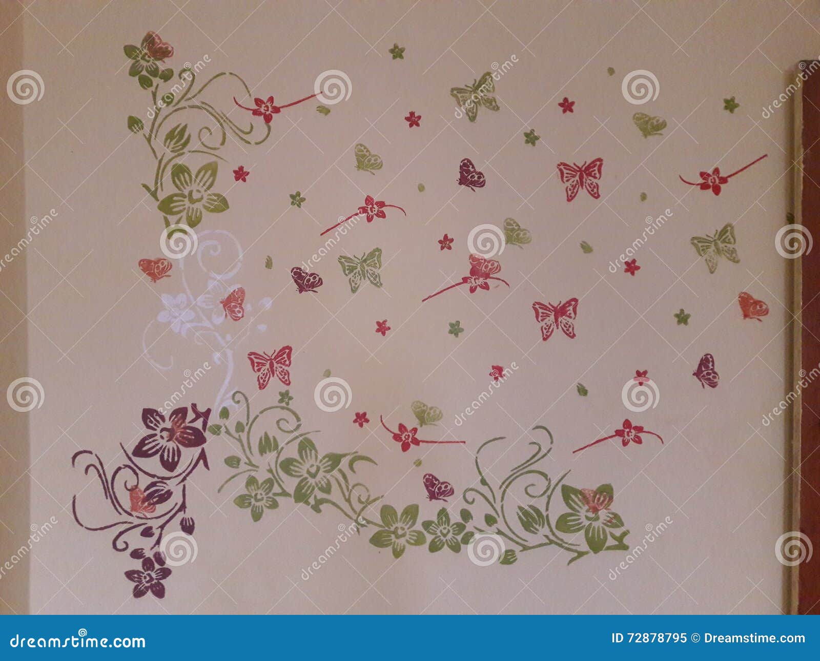 Wall design stock image. Image of wall, paint, beautiful - 72878795