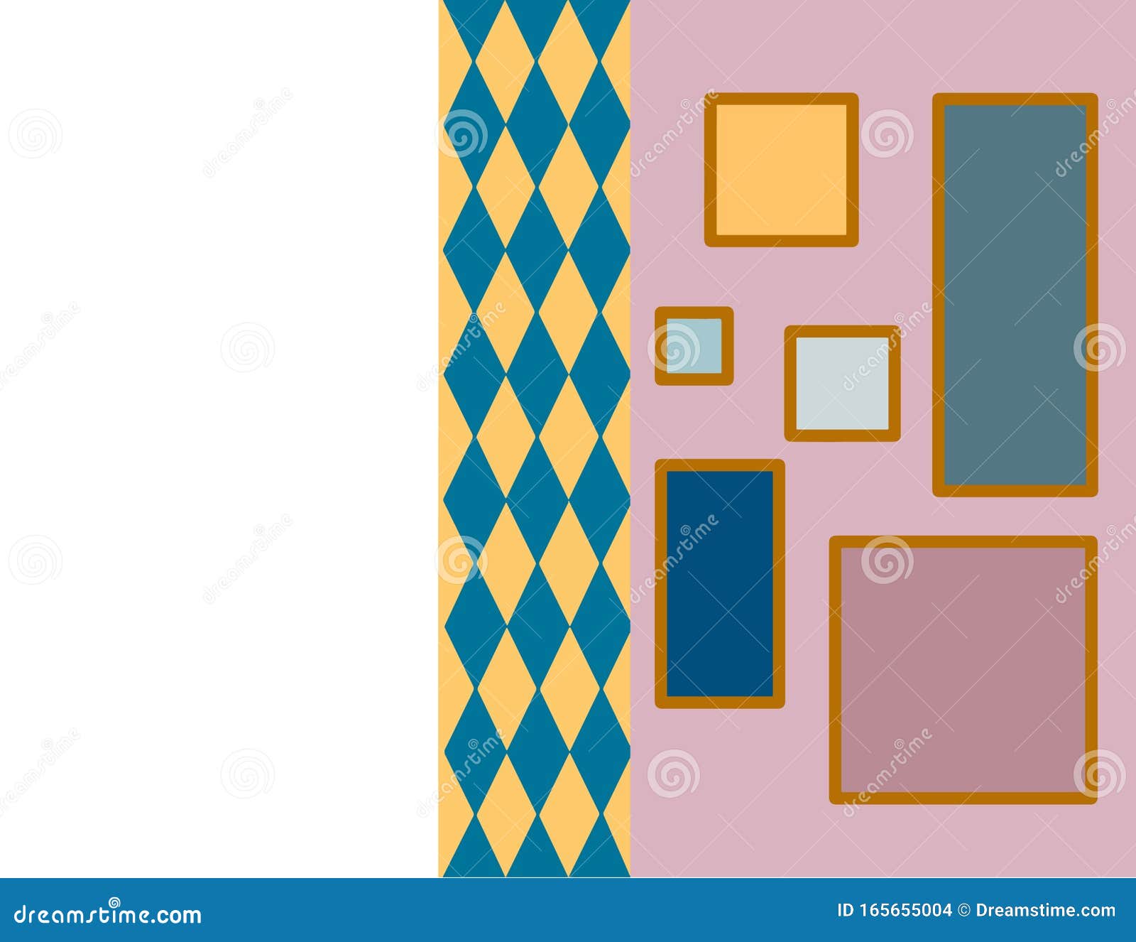Wall design with pattern stock vector. Illustration of abstract - 165655004
