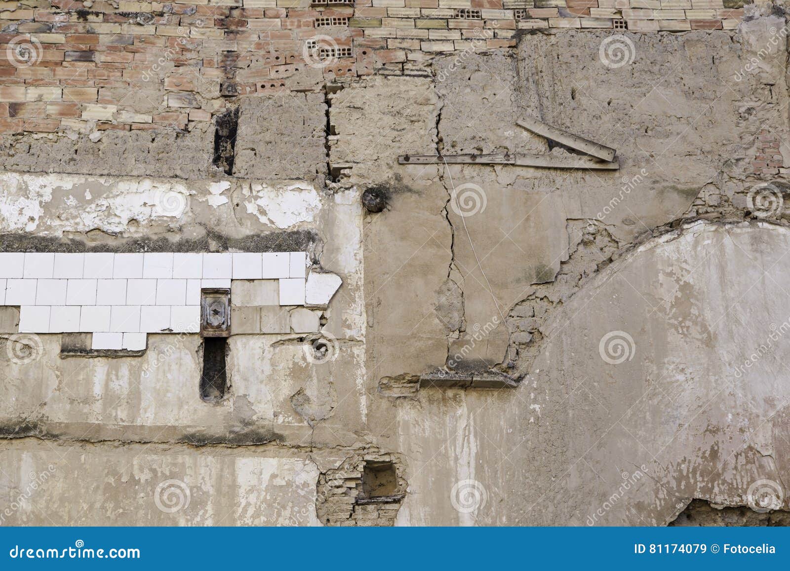 Wall destroyed wall stock image. Image of building, demolition - 81174079