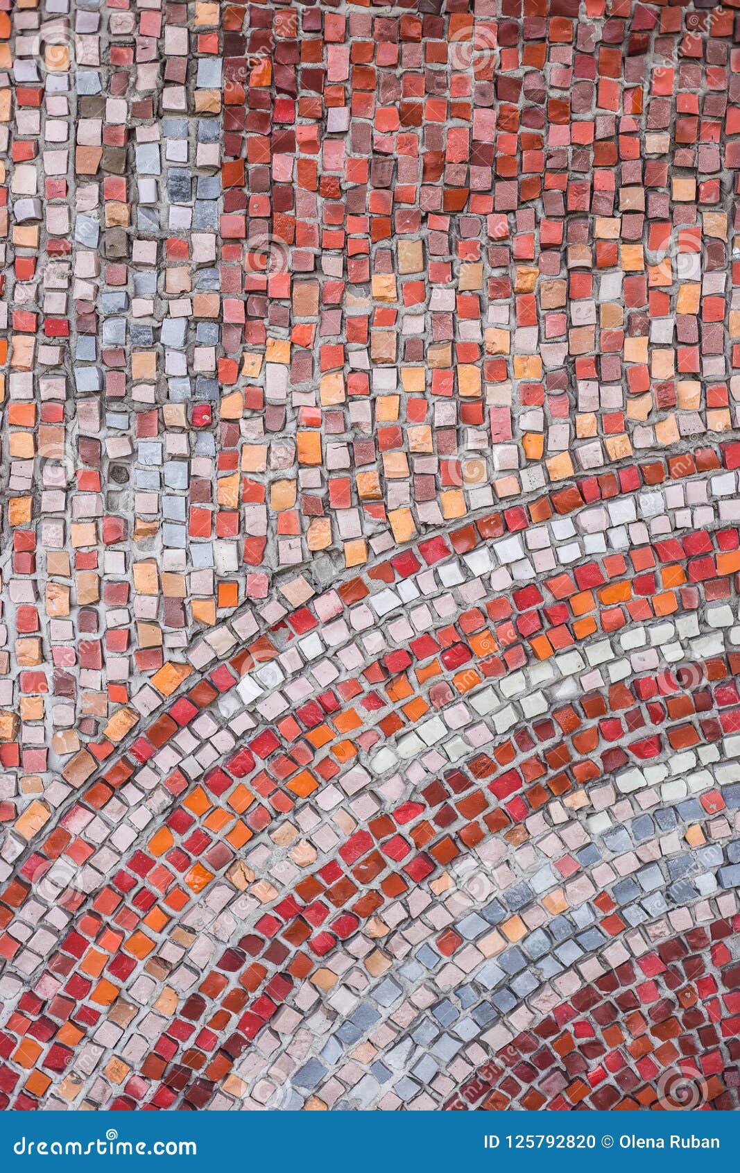 Wall from Different Mosaics Stock Photo - Image of construction ...