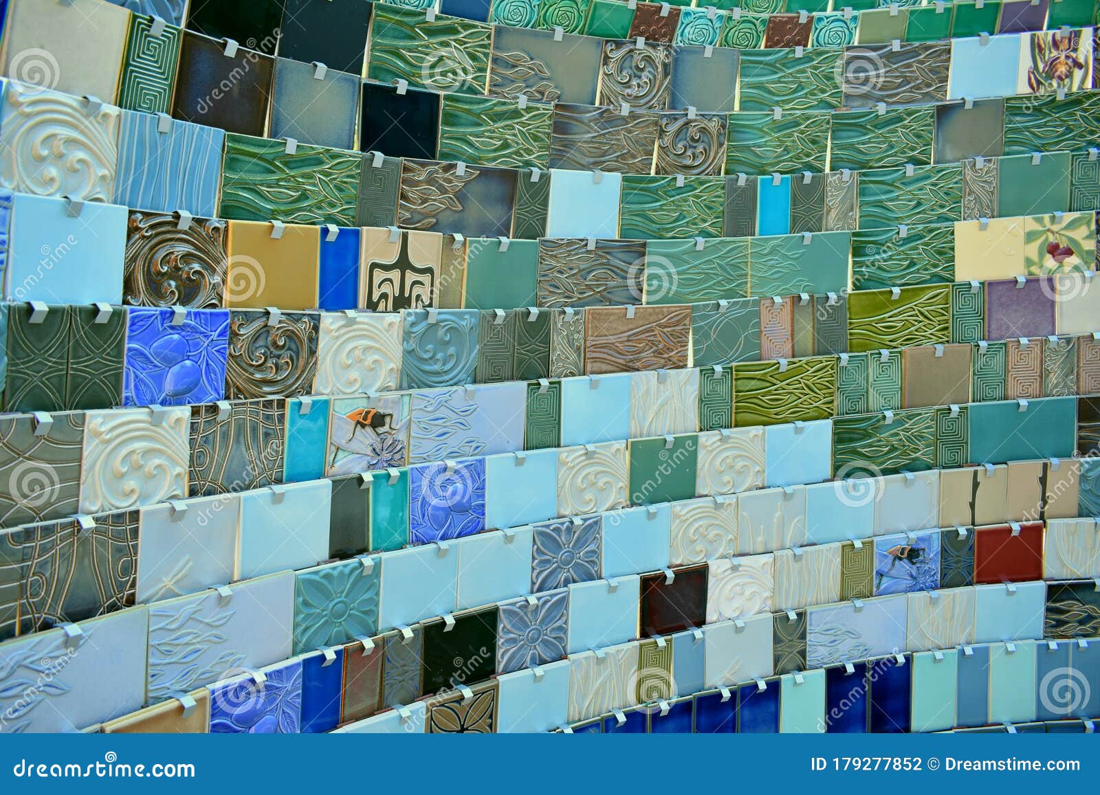 Wall of Different Samples of Ceramic Tiles Stock Photo - Image of ...