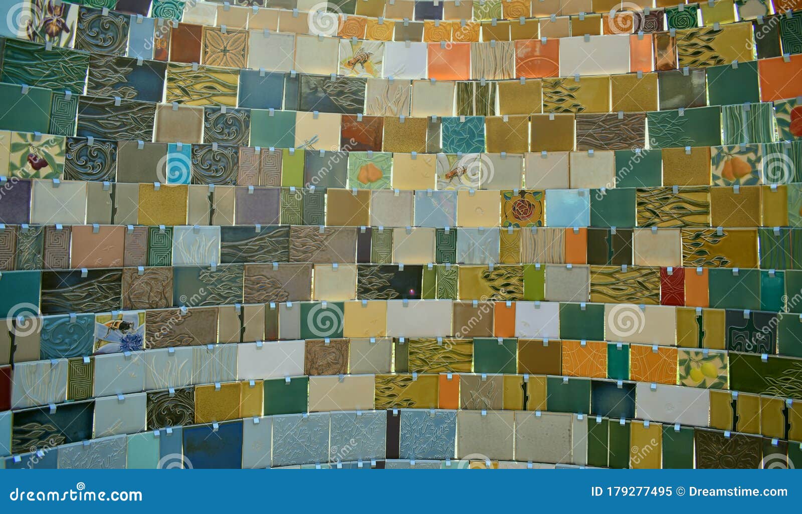Wall of Different Samples of Ceramic Tiles Stock Image - Image of ...