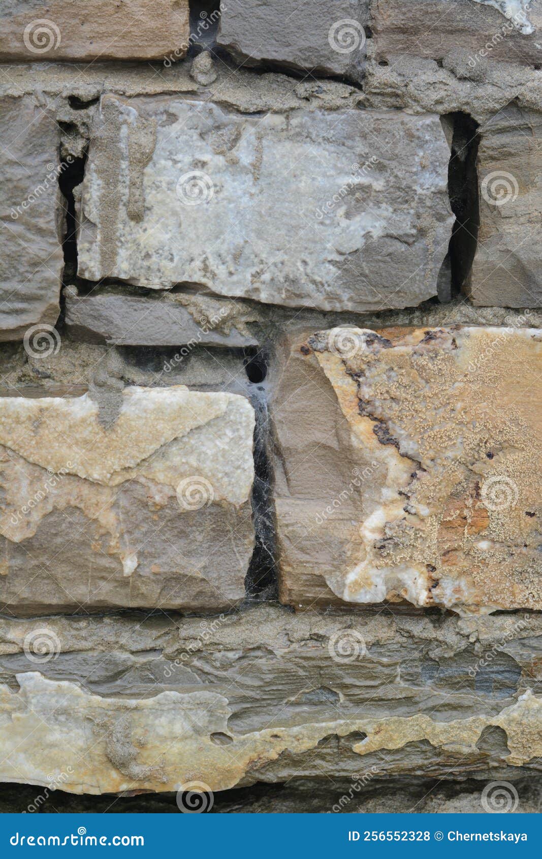 Wall with Different Stone Fragments As Background, Closeup Stock Photo ...