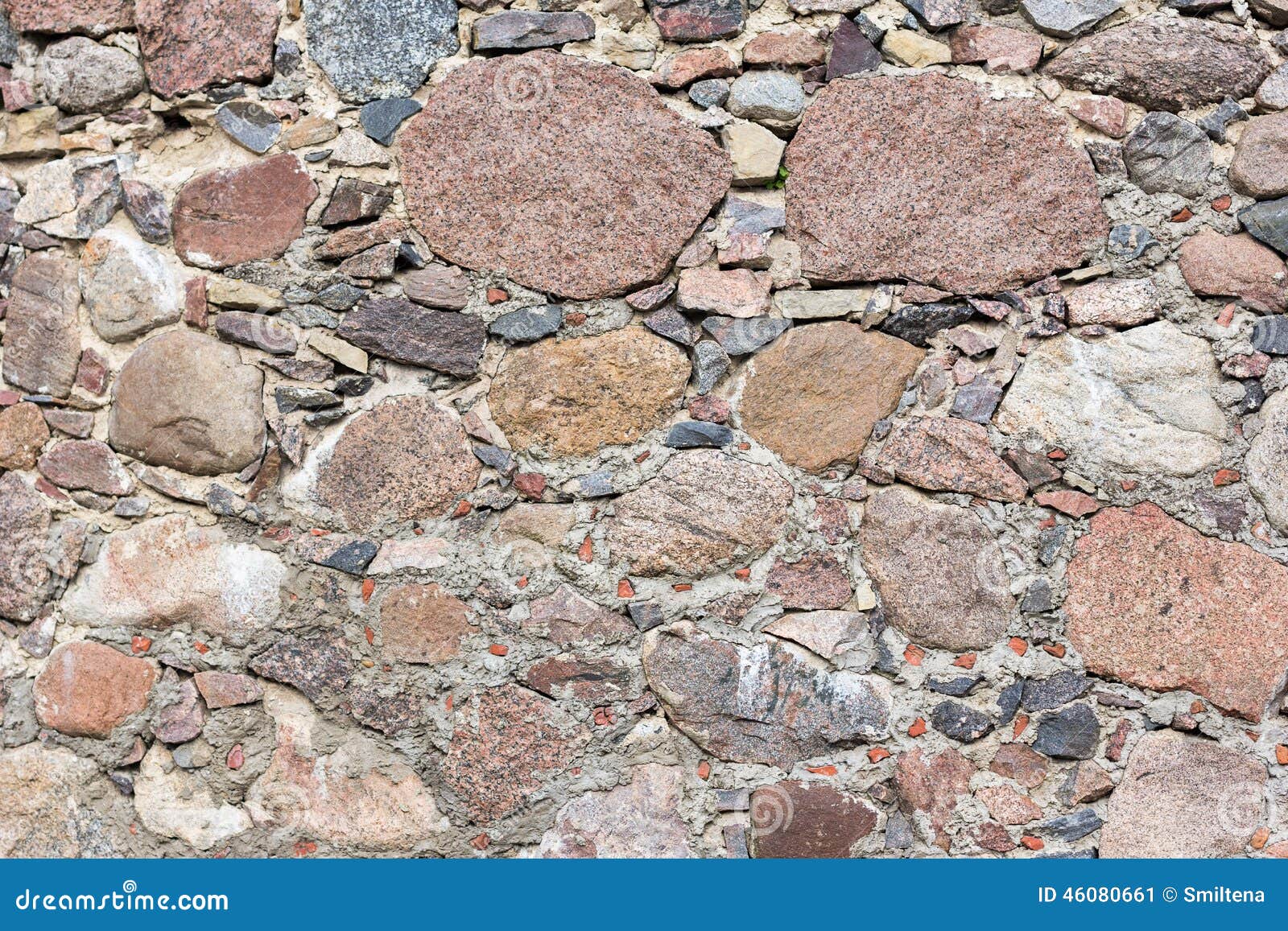 Wall of different stones stock image. Image of closeup - 46080661
