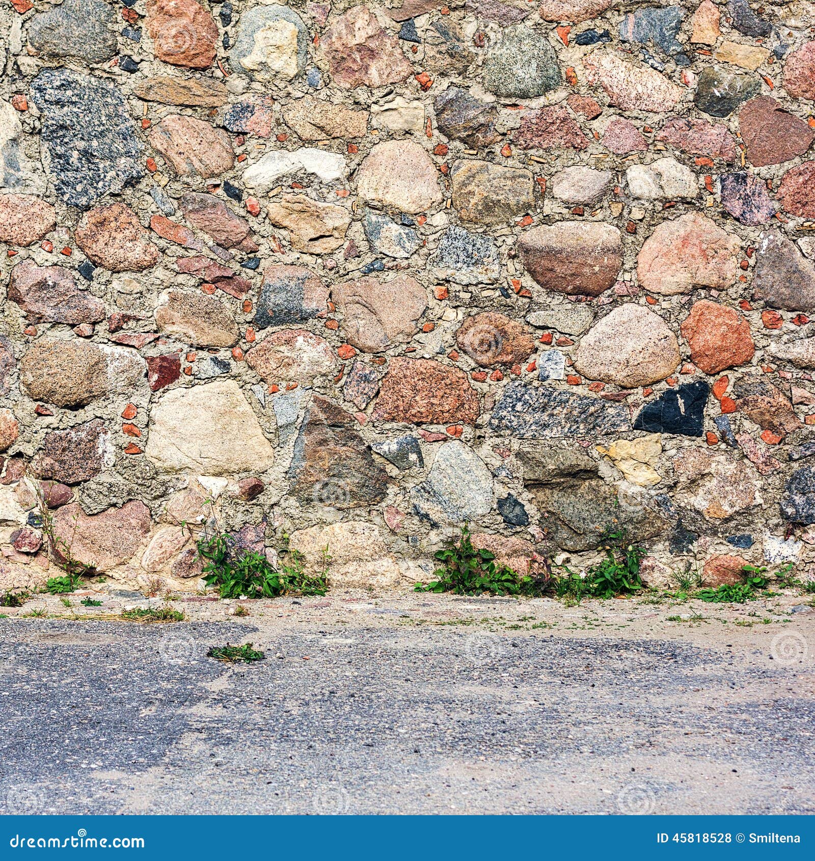 Wall of different stones stock photo. Image of pattern - 45818528