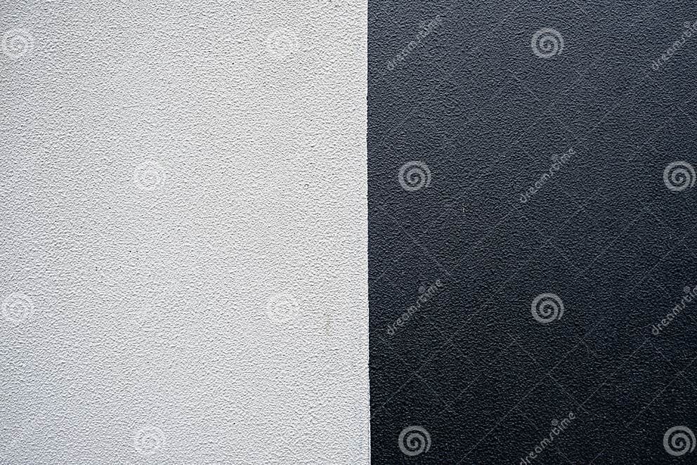 Wall Divided in Two Sections - Black and White. Stock Image - Image of ...