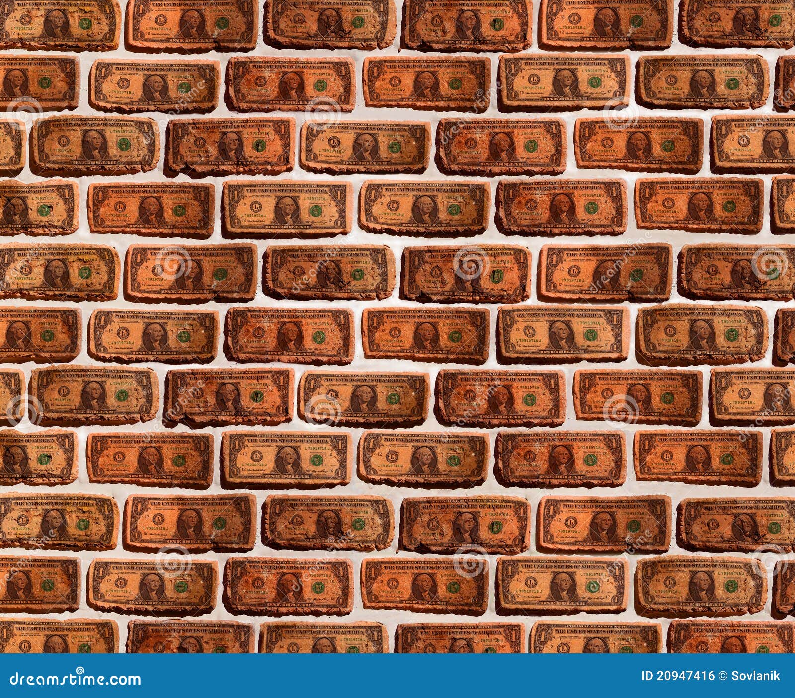 Wall with dollar stock photo. Image of note, income, market - 20947416