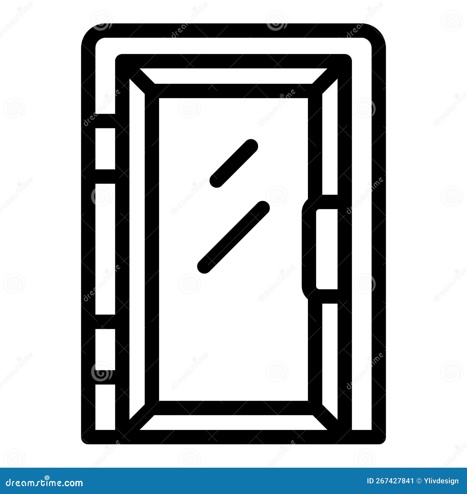 Wall Door Icon Outline Vector. Front Home Stock Vector - Illustration ...