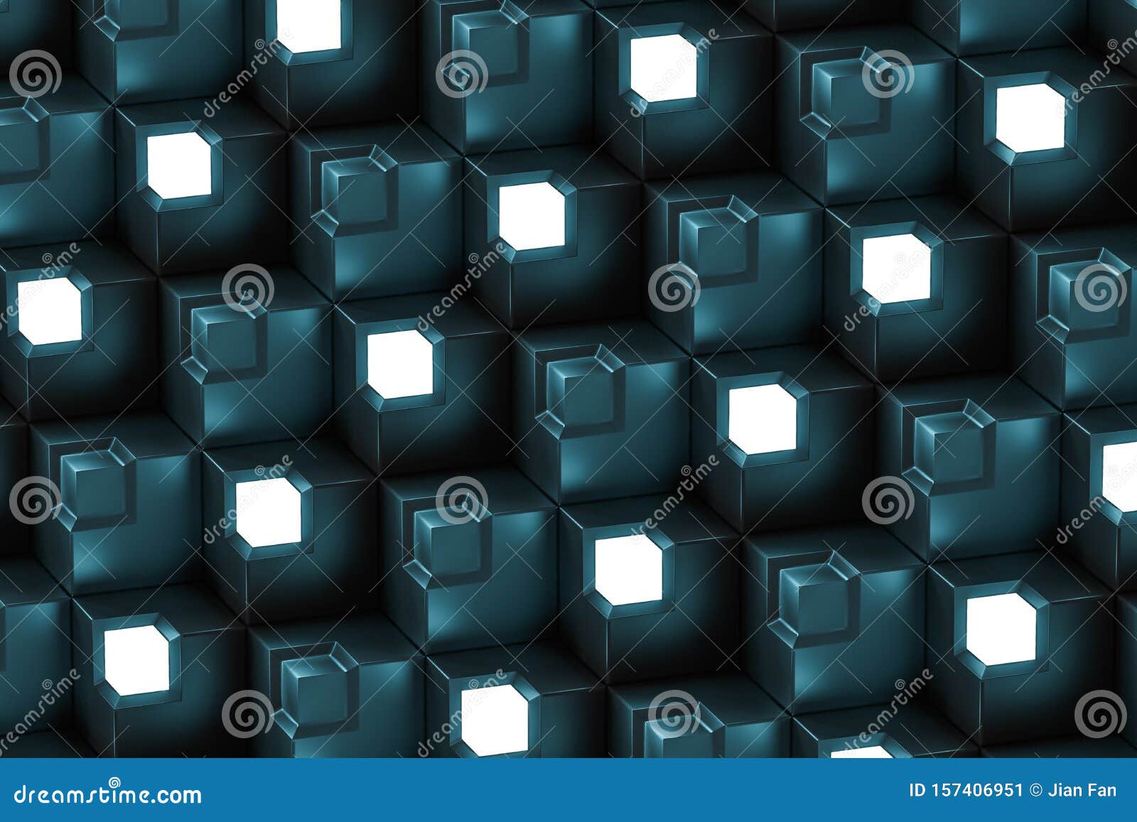 The Wall with Duplicate Squares Stacked, 3d Rendering Stock ...