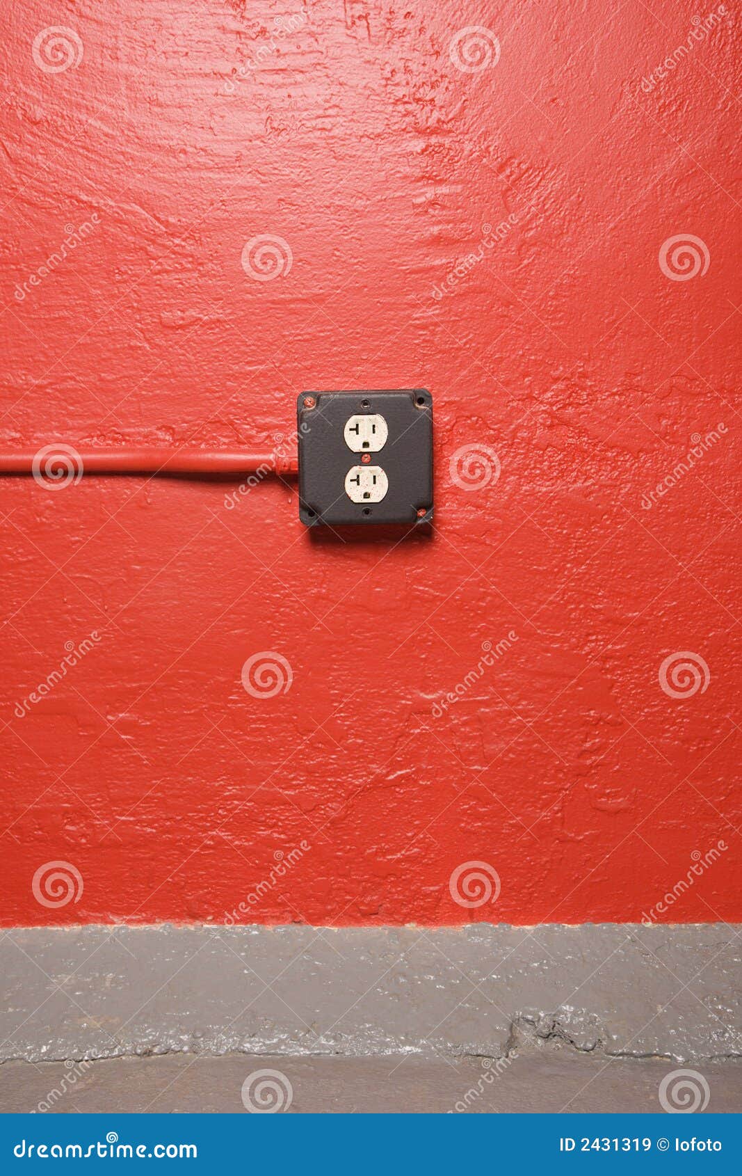 Wall with Electrical Outlet. Stock Image - Image of plug, photograph ...