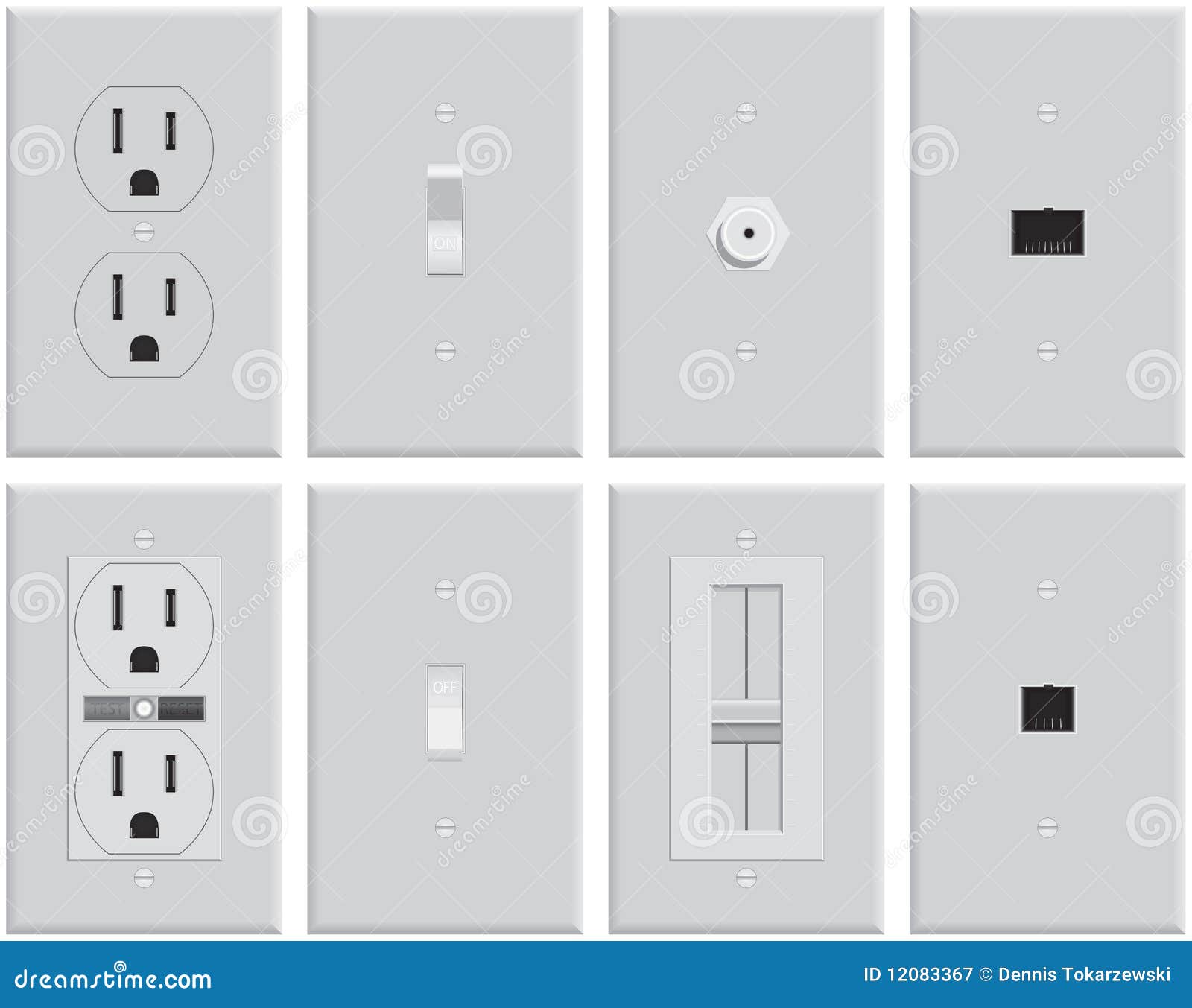 Wall Electrical Plates stock vector. Illustration of electrical - 12083367