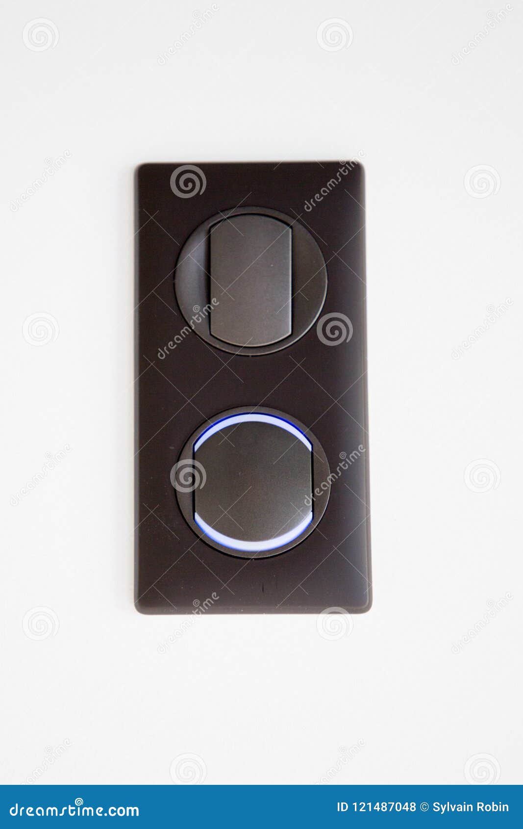 Wall Electrical Switch in Modern Home House Stock Photo - Image of ...