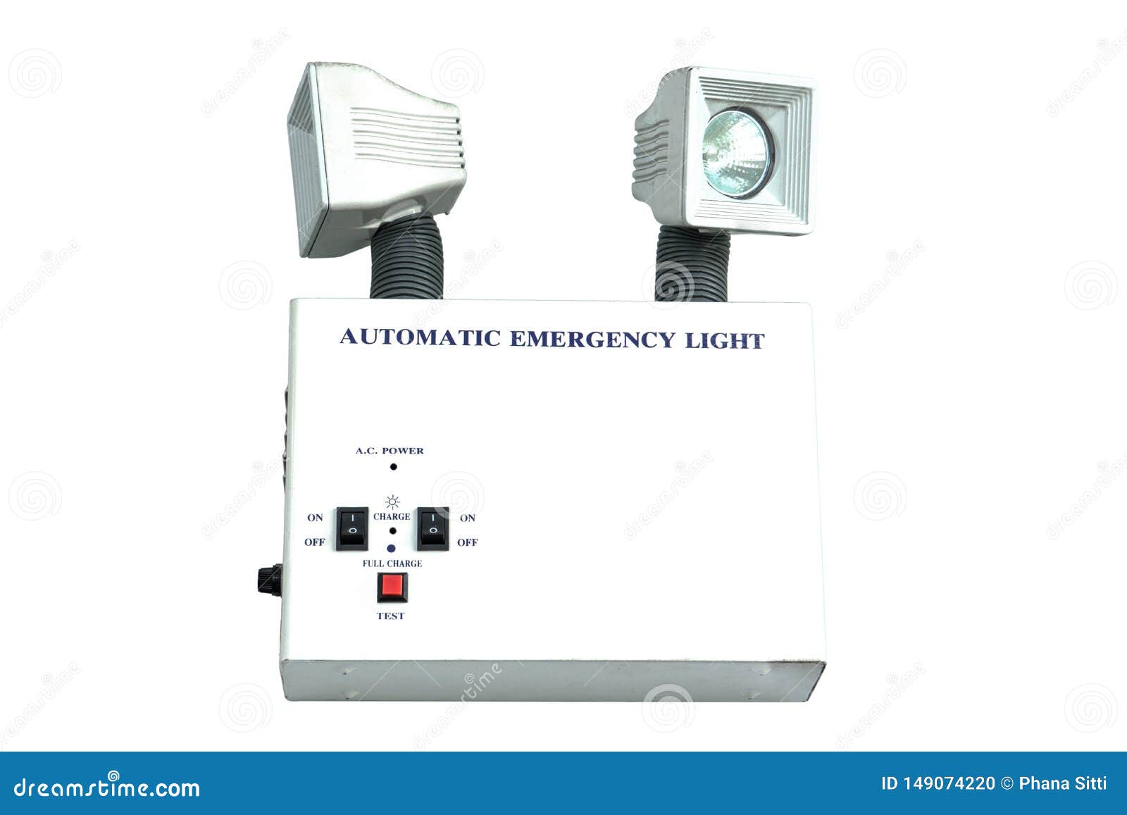 Wall Emergency Light Isolated on White Background. Wall UPS Stock Photo ...