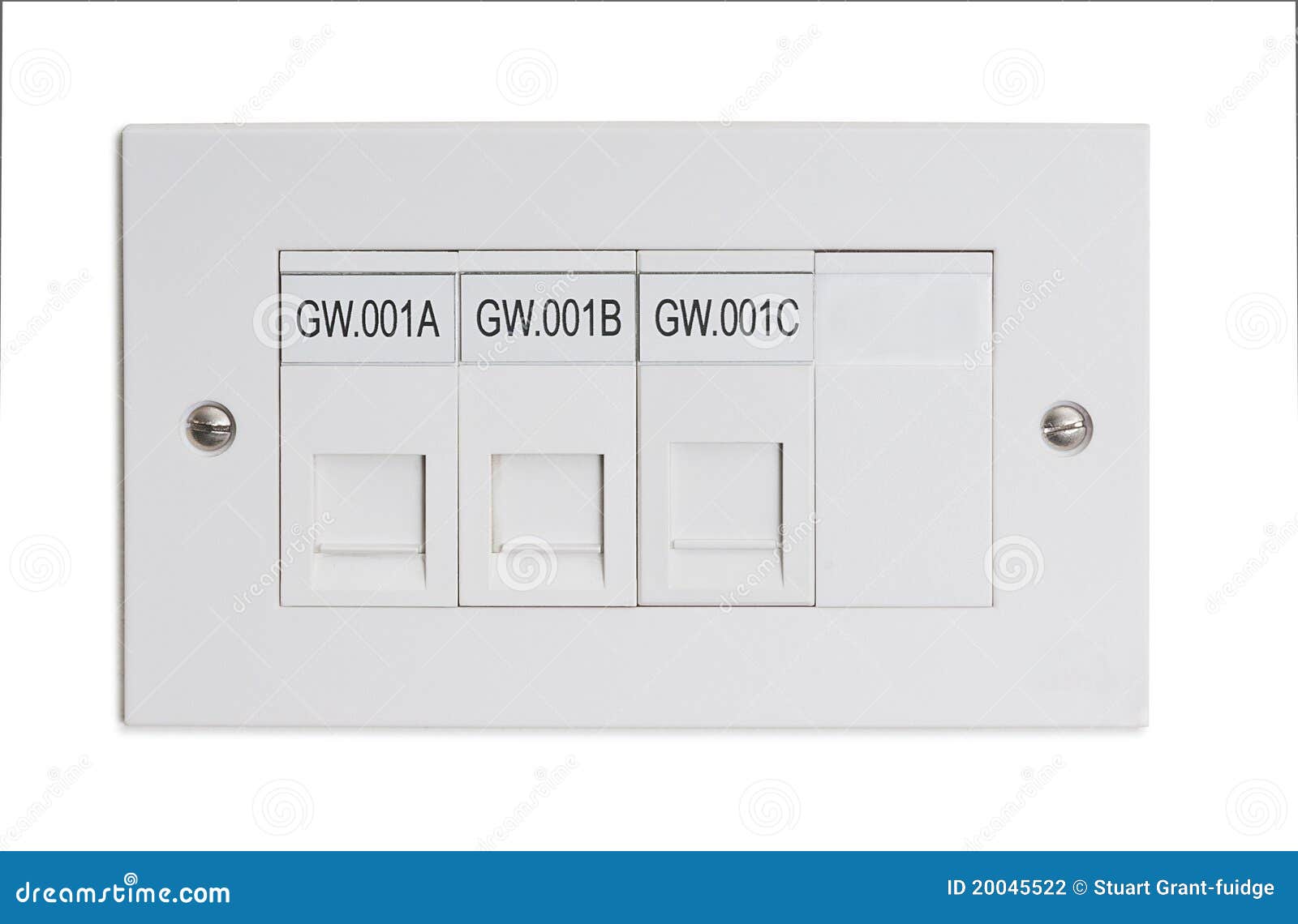 Wall ethernet connections stock photo. Image of telecommunication ...