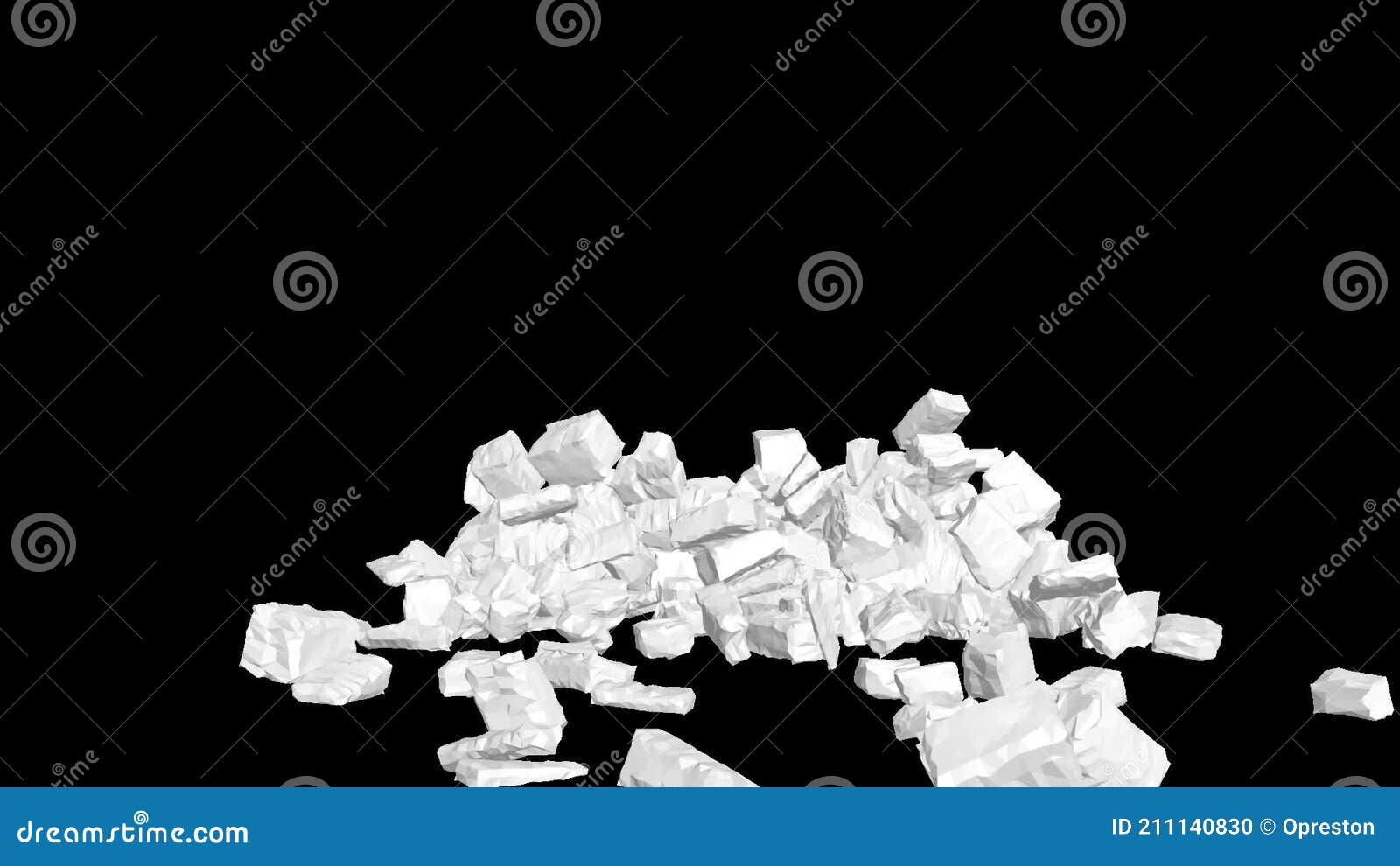 Wall Explosion, Destruction. 3D Animation Stock Footage - Video of ...